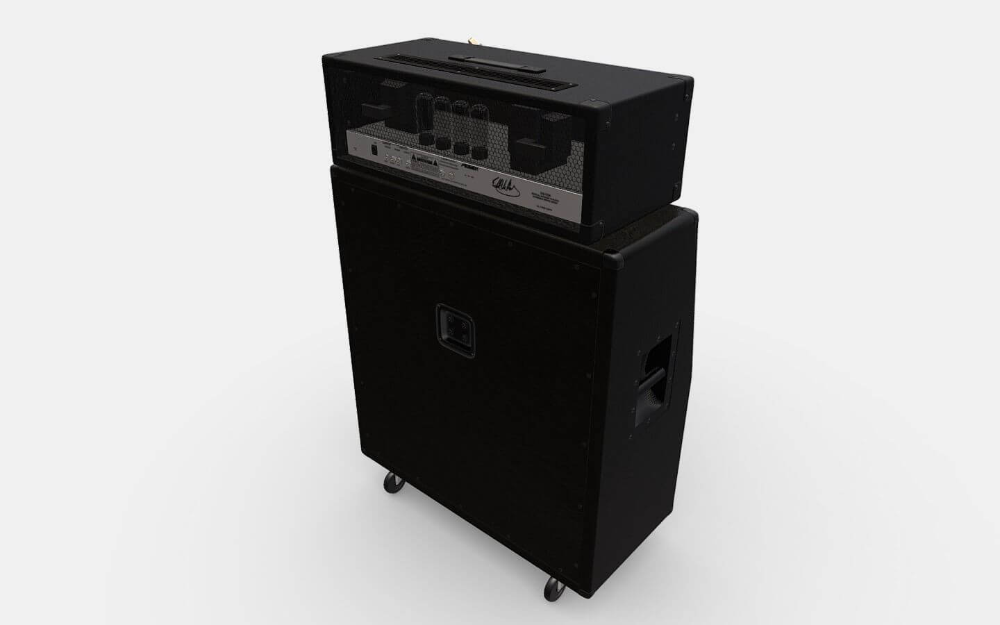Metal Guitar Amp Stack Stage - 3D Model by Jan Vancik