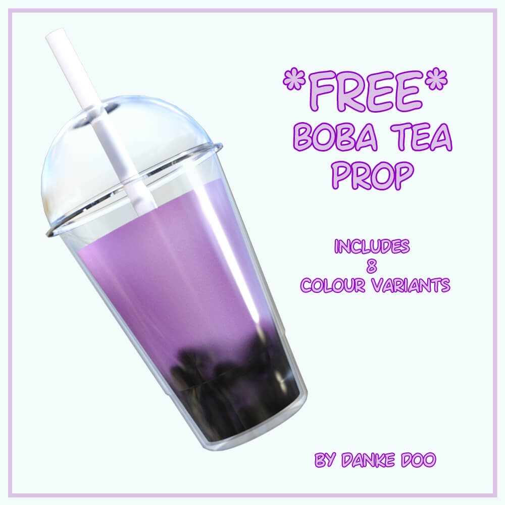 Boba Tea Prop - Free Daz Content by janey