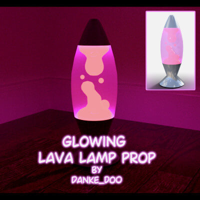 Glowing Lava Lamp Prop - Daz Content by janey