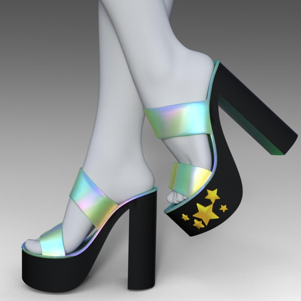 Holographic Star Platforms for Genesis 9 - Daz Content by janey