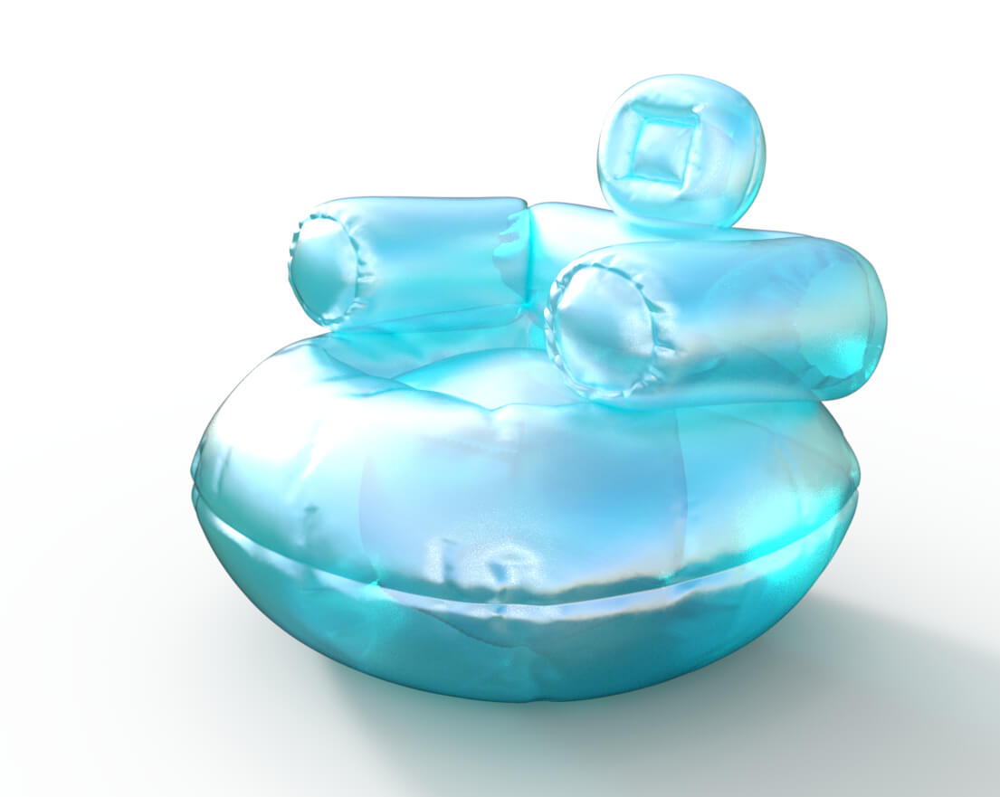 Retro Inflatable Chair Prop - Daz Content by janey