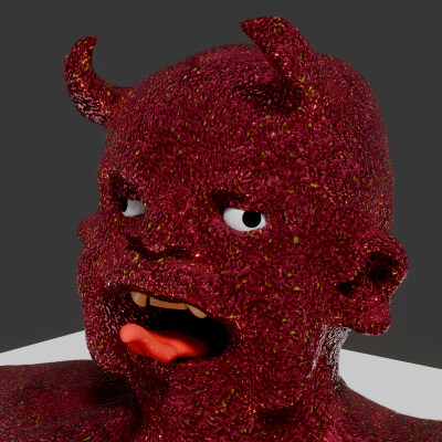 A Fat Demon with Small Limbs and Wings - 3D Model by japanzanuda