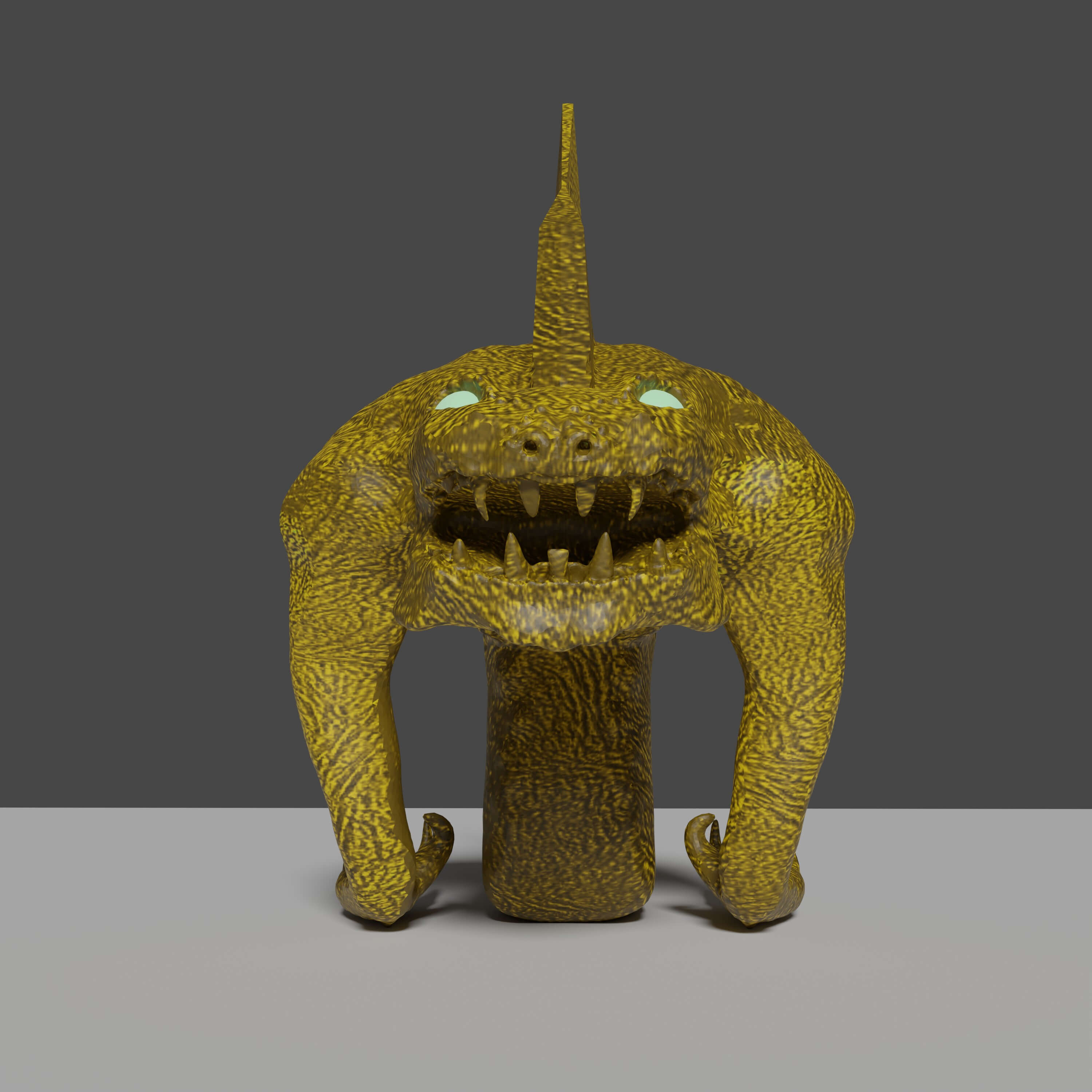 Ancient Lizard With a Long Tail and Arms - 3D Model by japanzanuda