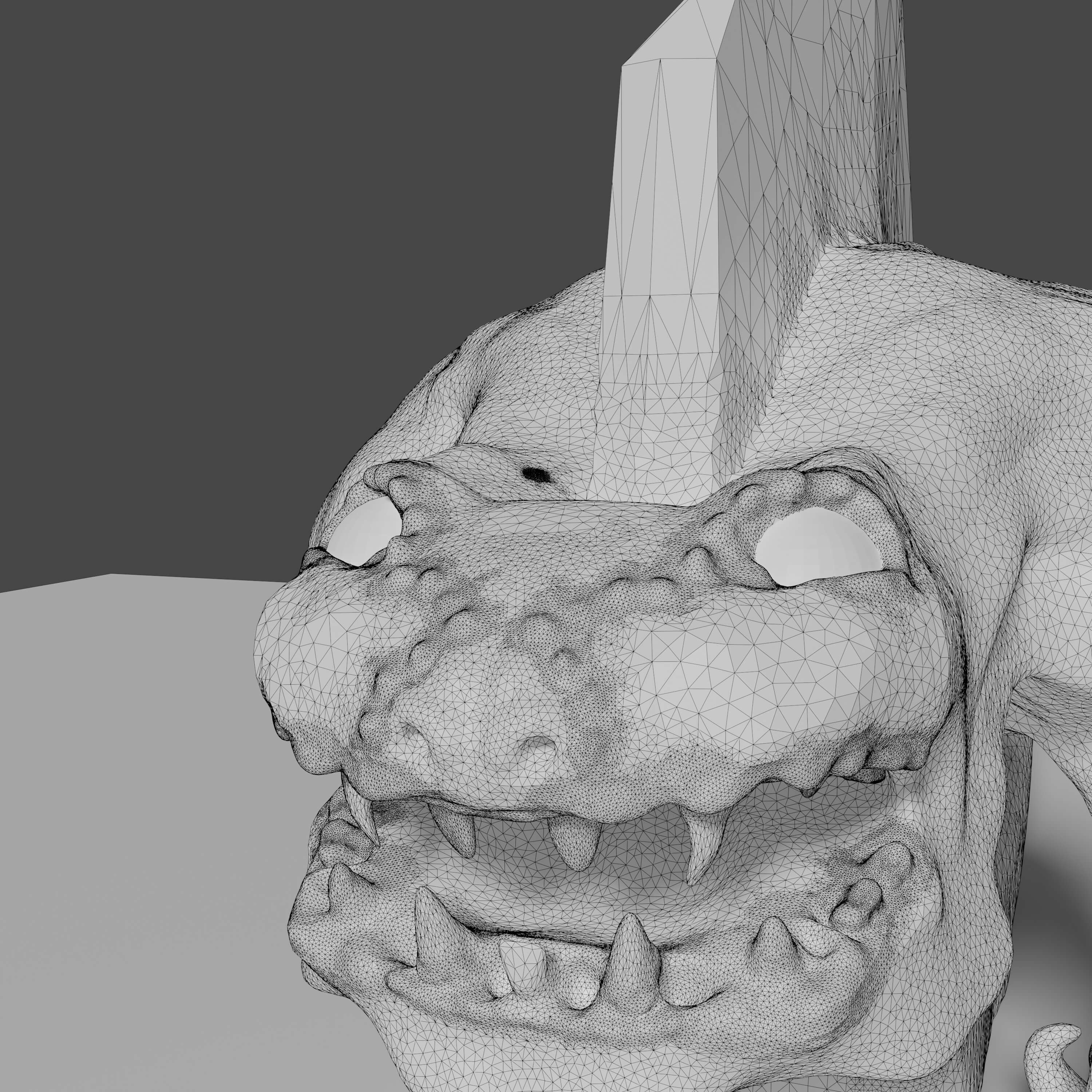 Ancient Lizard With a Long Tail and Arms - 3D Model by japanzanuda