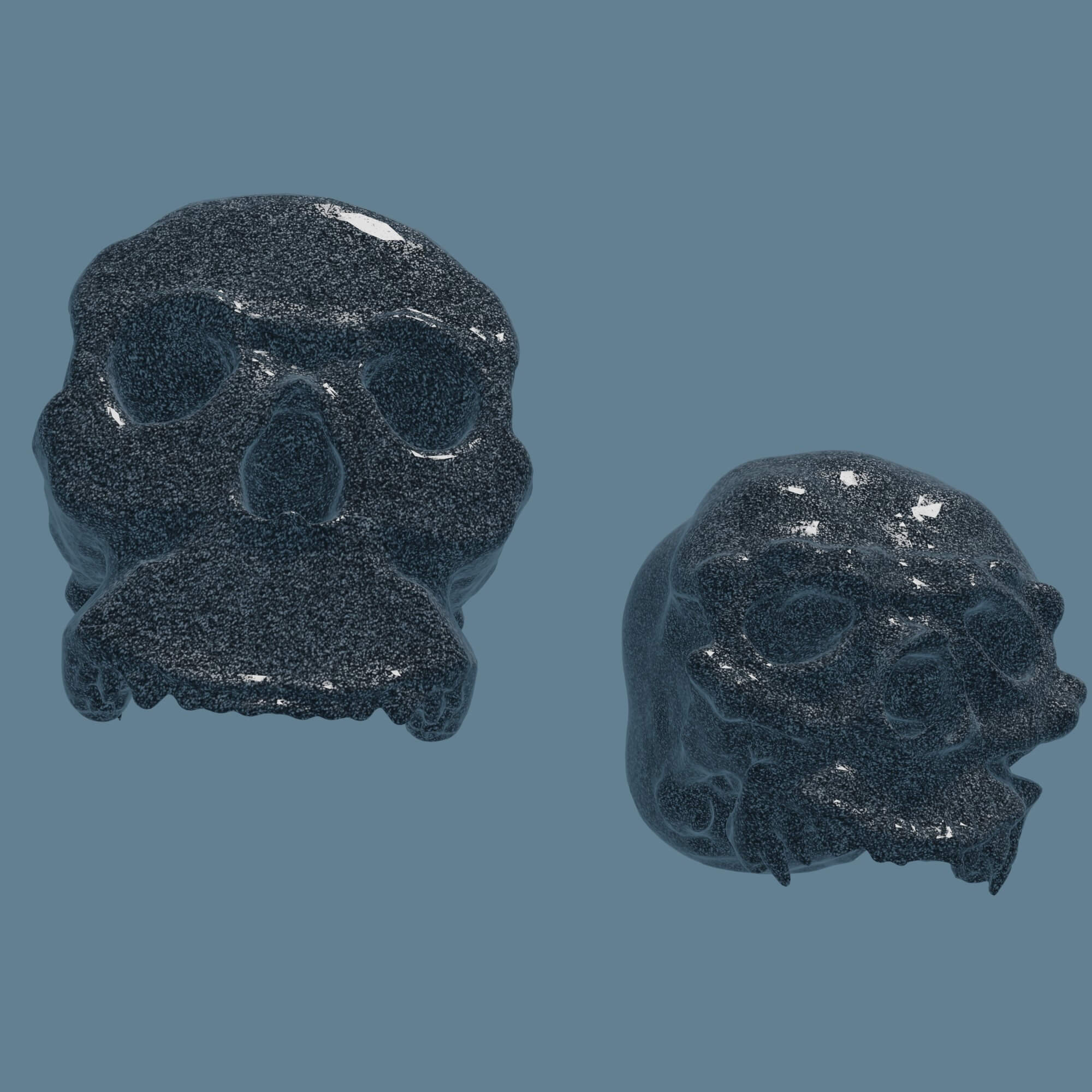Ancient Neanderthal Skulls - 3D Model by japanzanuda