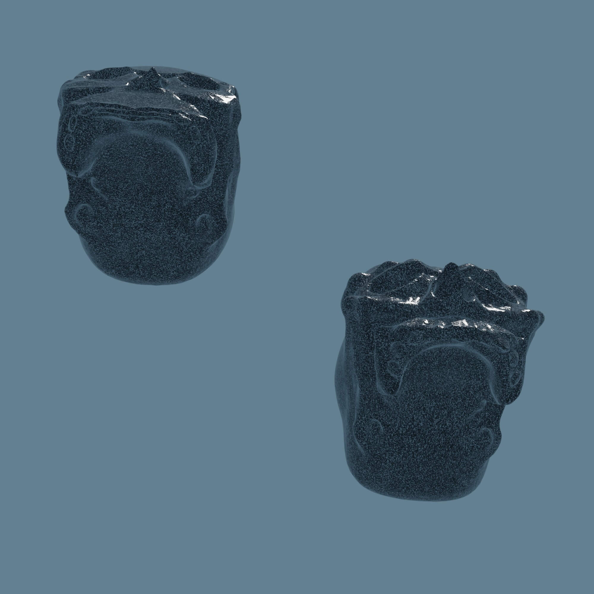 Ancient Neanderthal Skulls - 3D Model by japanzanuda