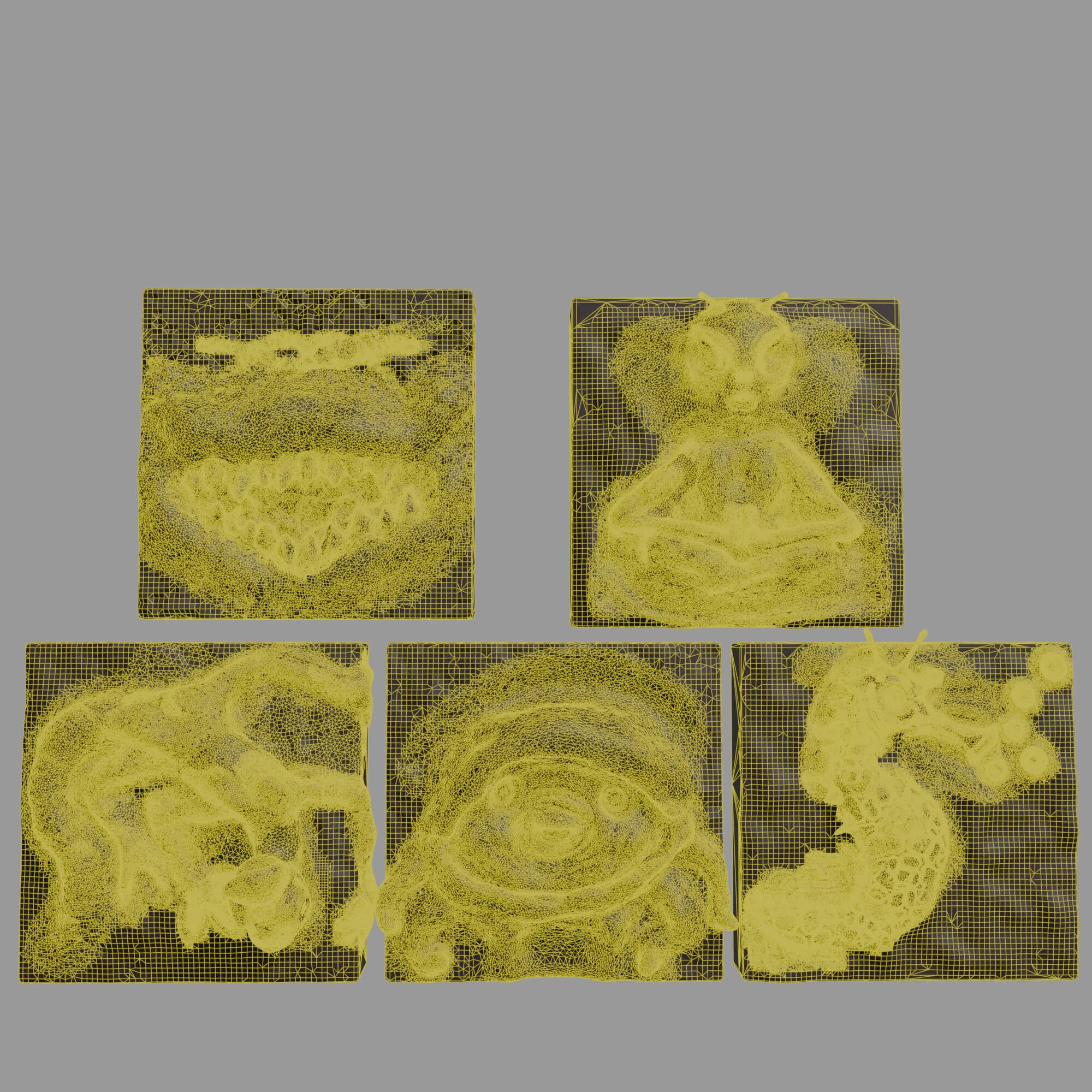 Animal and Alien Tile Set - 3D Model by japanzanuda