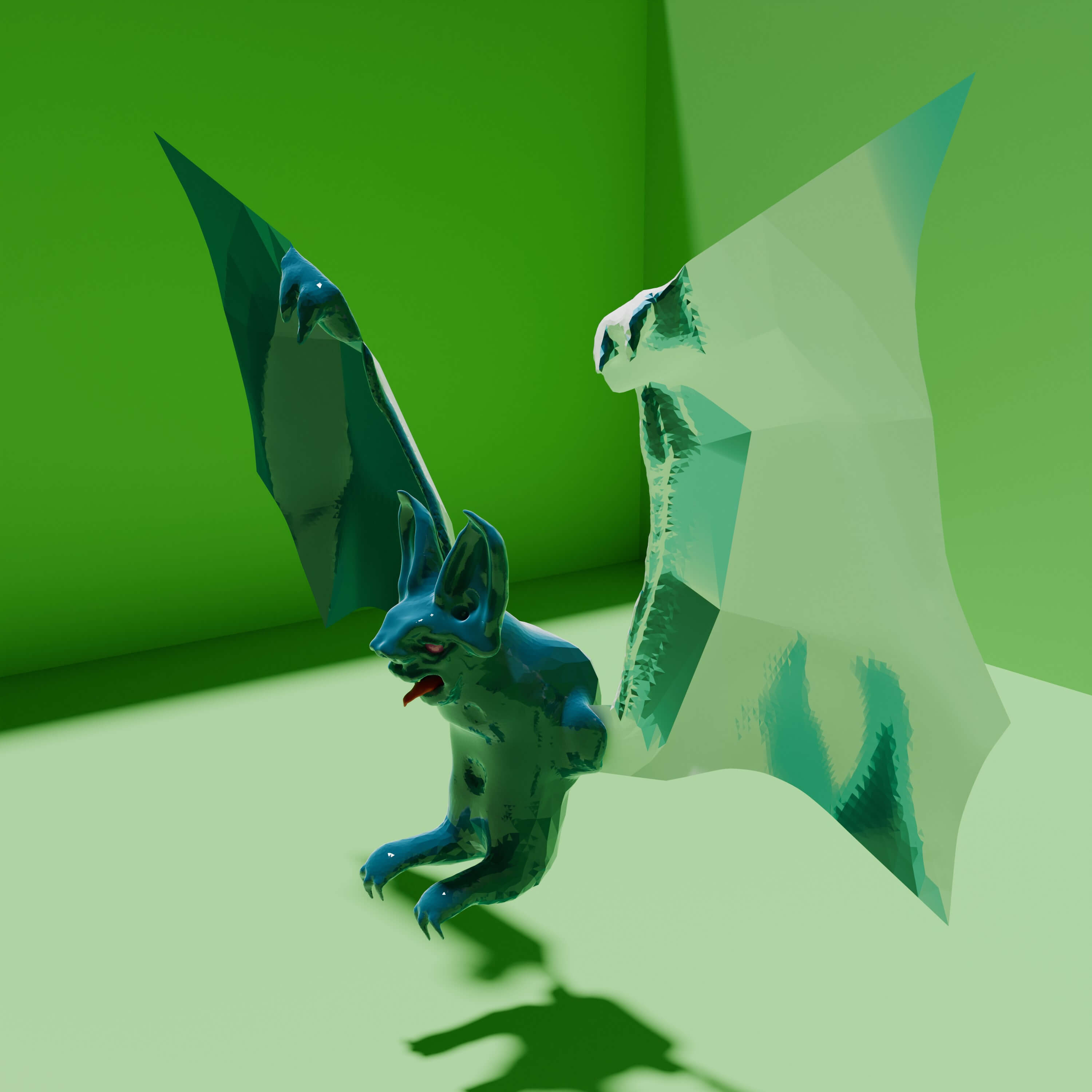 Demonic Bat With an Ugly Nose - 3D Model by japanzanuda