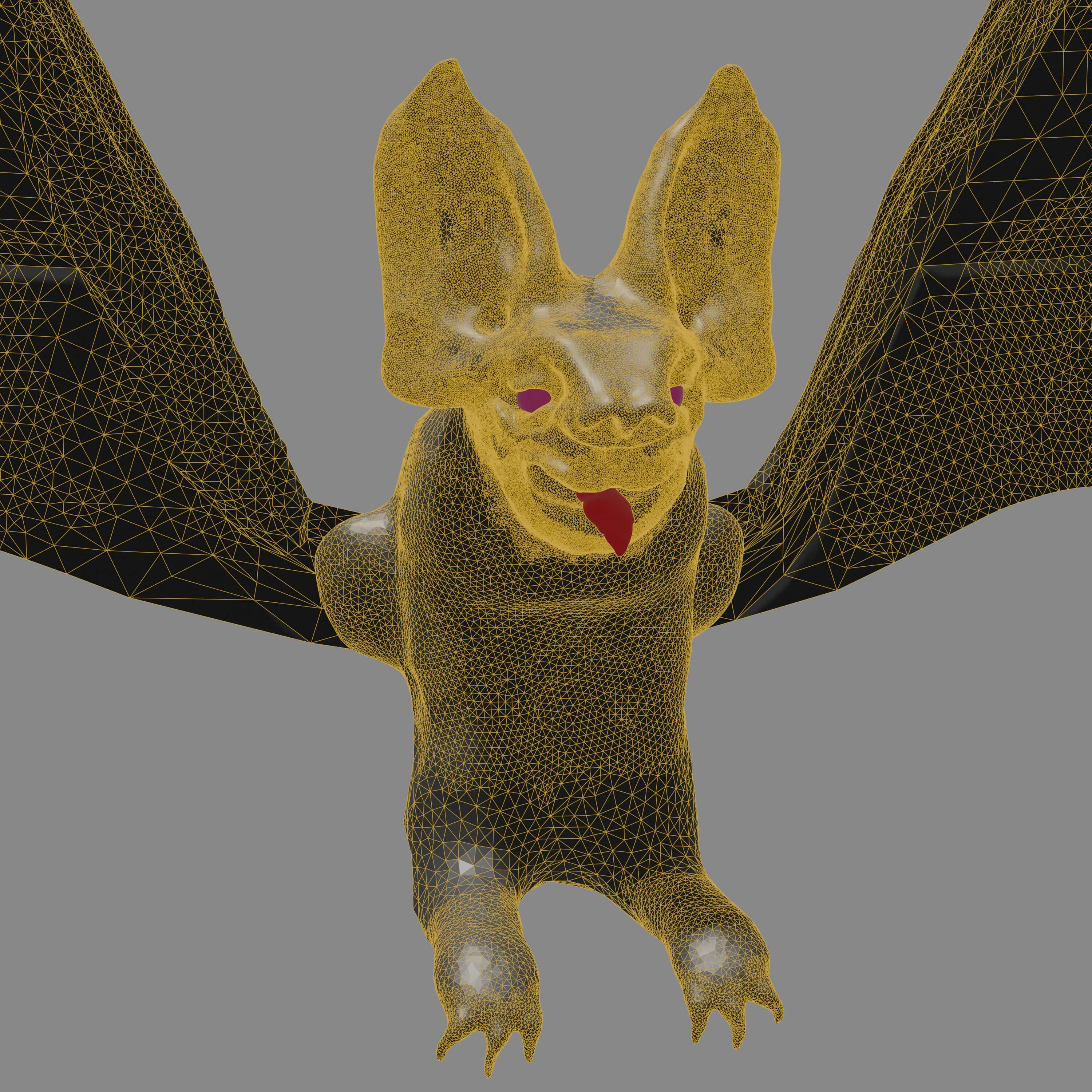 Demonic Bat With an Ugly Nose - 3D Model by japanzanuda