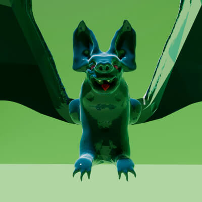 Demonic Bat With an Ugly Nose - 3D Model by japanzanuda