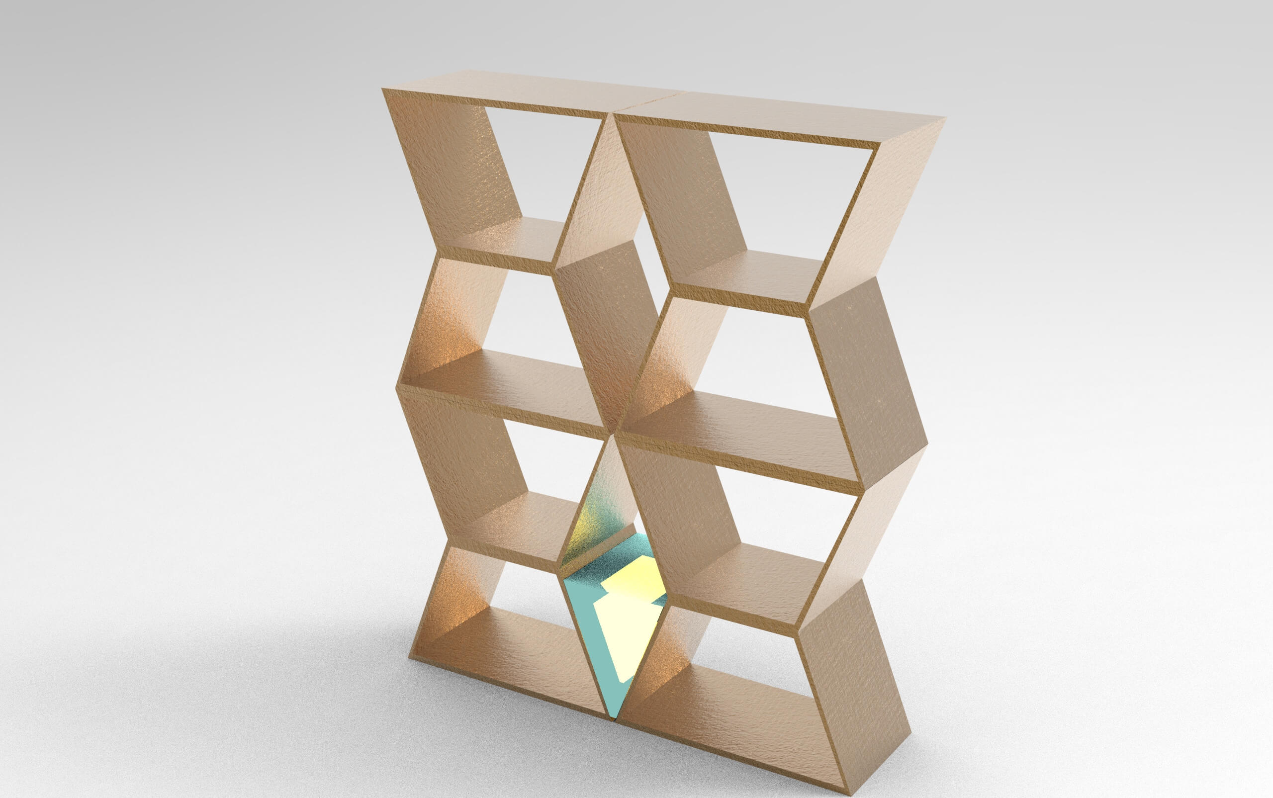 Bookshelves With Glow - 3D Model by japanzanuda