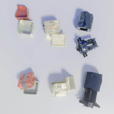 Broken and Deformed Containers - 3D Model by japanzanuda