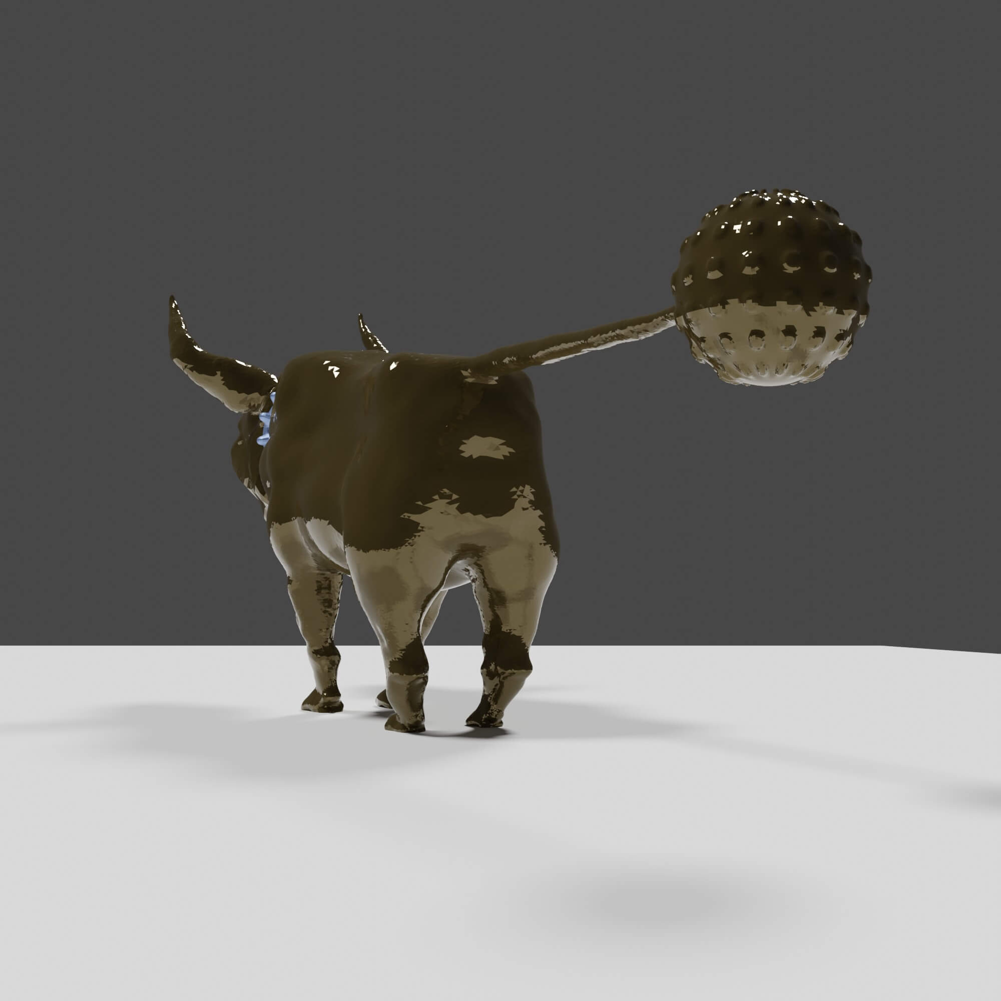 Bull With a Long Tail - 3D Model by japanzanuda