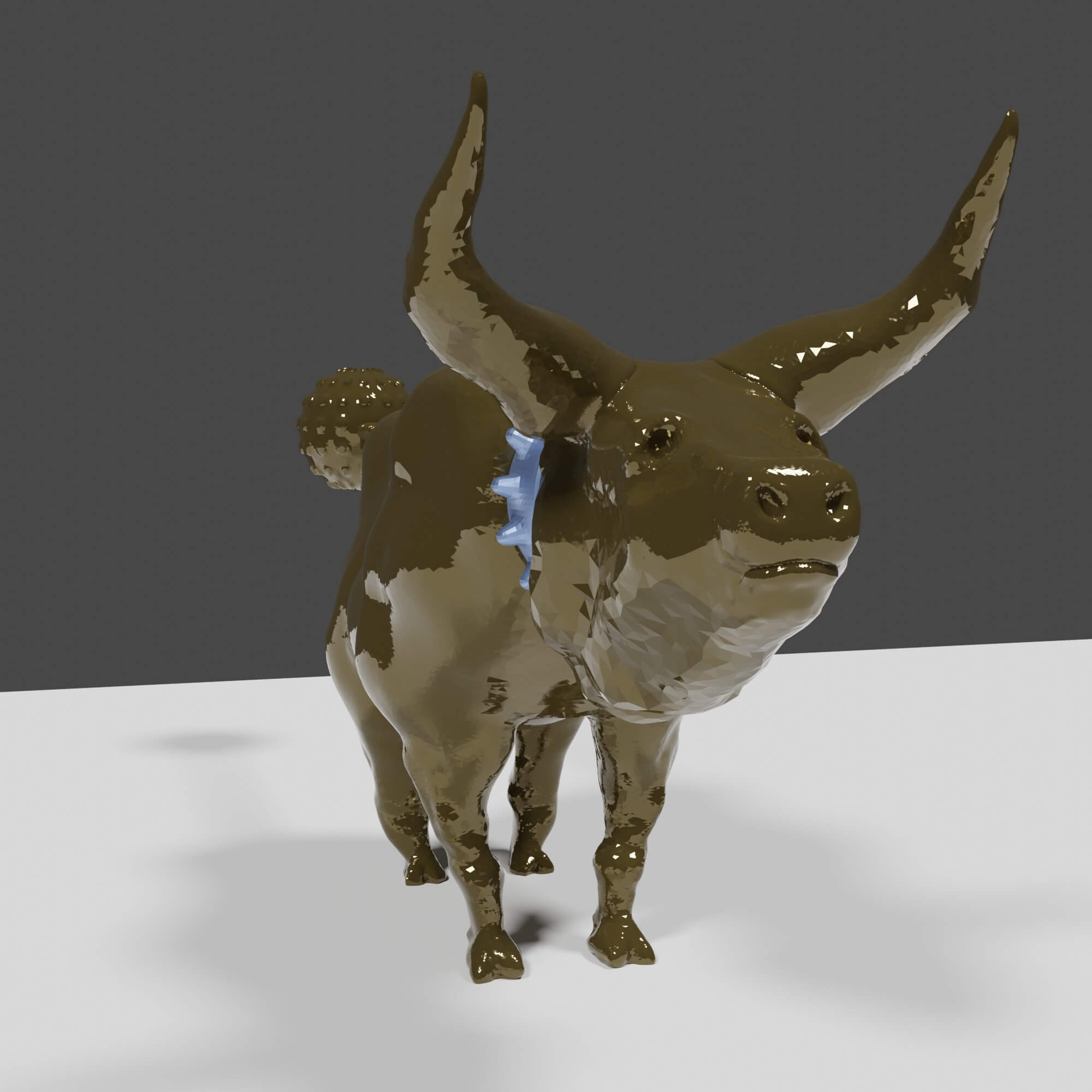 Bull With a Long Tail - 3D Model by japanzanuda