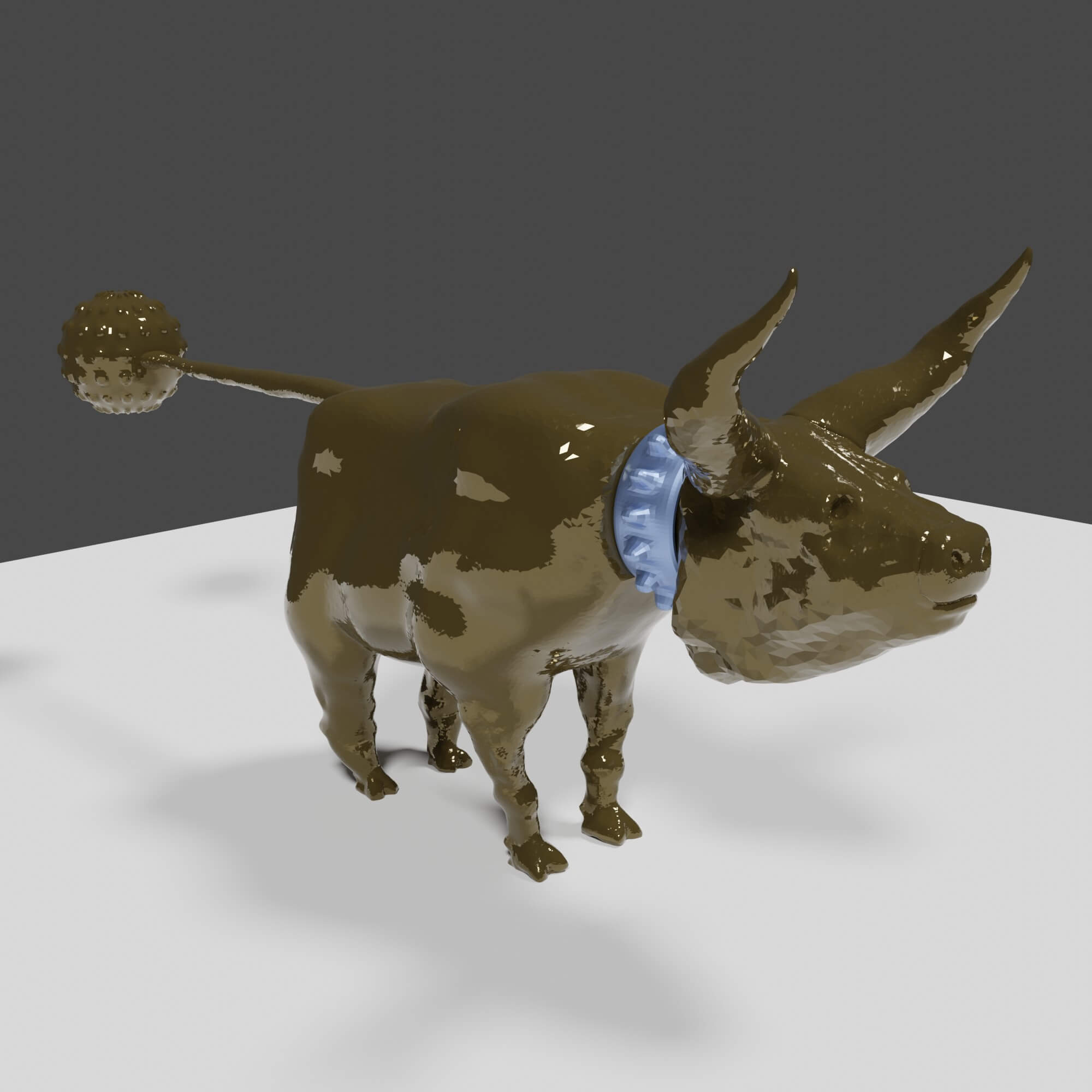 Bull With a Long Tail - 3D Model by japanzanuda