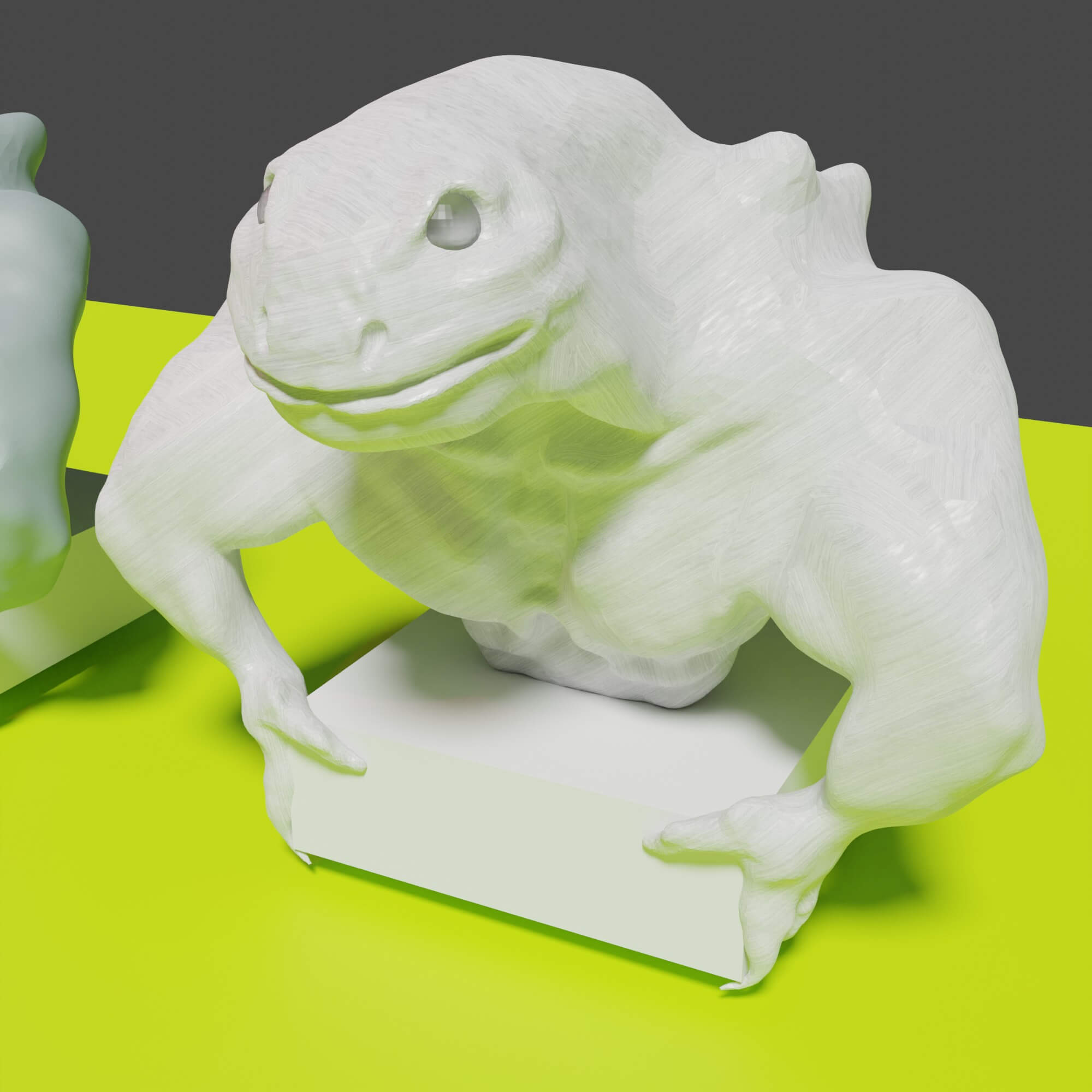 Bust or Statue of The Ancient Lizard God or Just a Lizard - 3D Model by ...