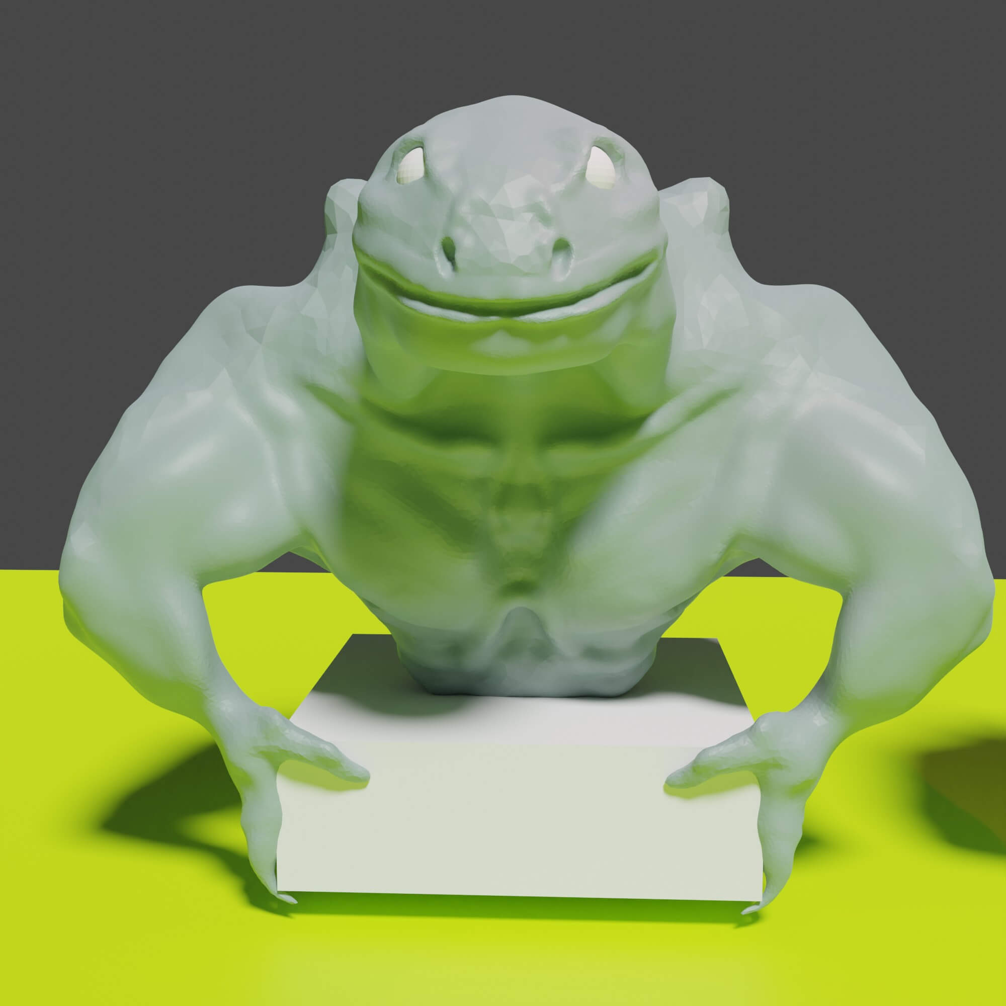 Bust or Statue of The Ancient Lizard God or Just a Lizard - 3D Model by ...