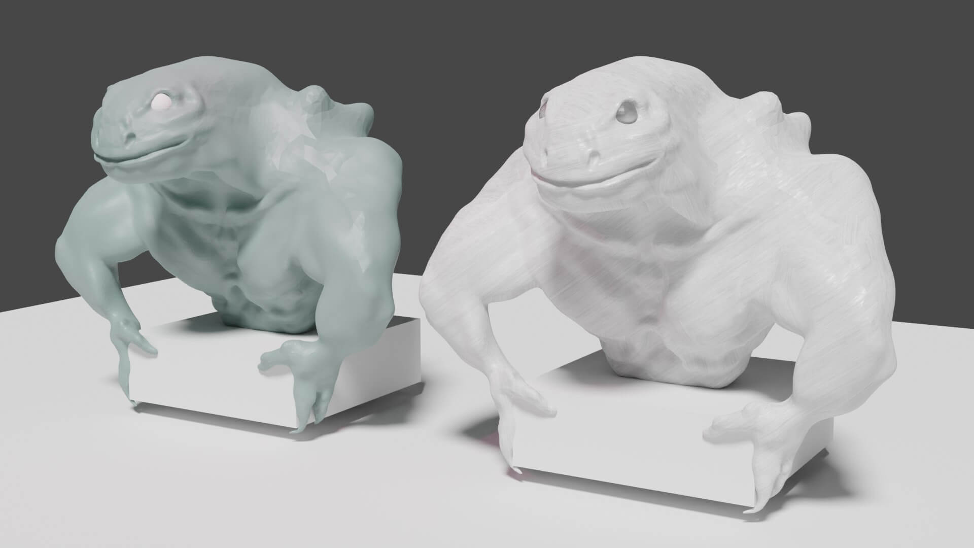 Bust or Statue of The Ancient Lizard God or Just a Lizard - 3D Model by ...