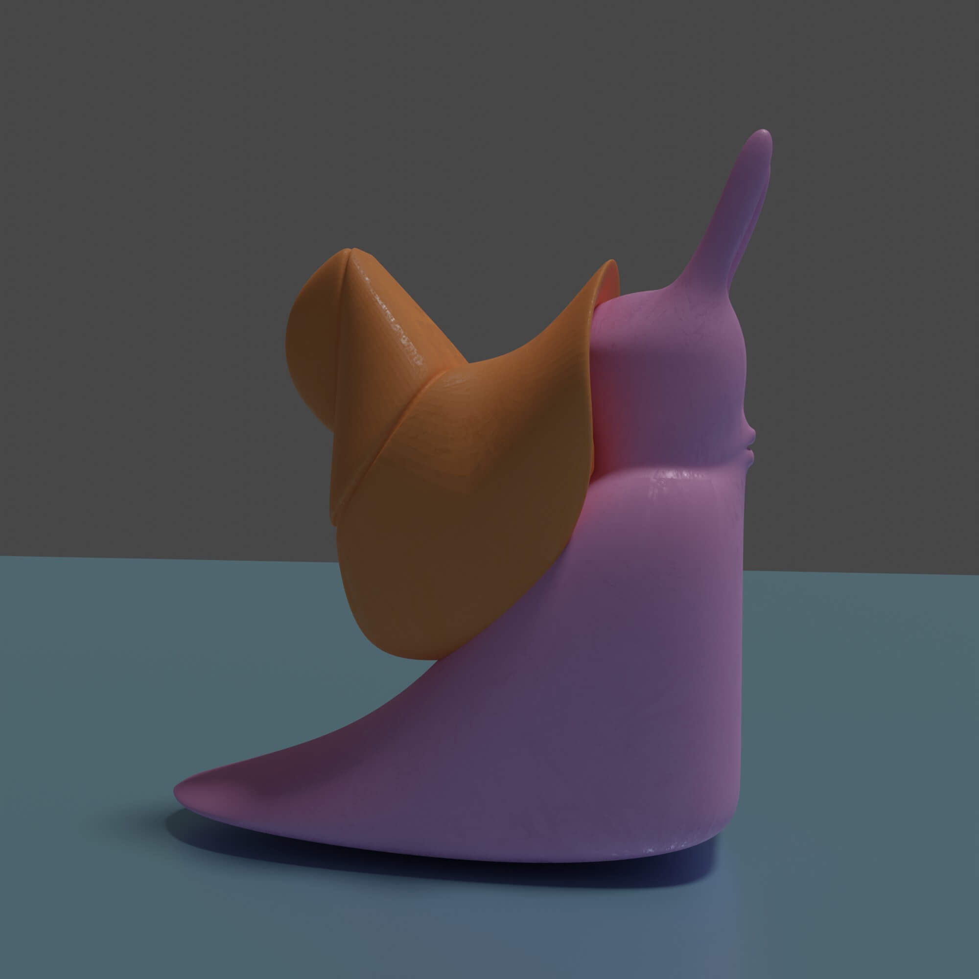 Cartoon Snail With Shell - 3D Model by japanzanuda