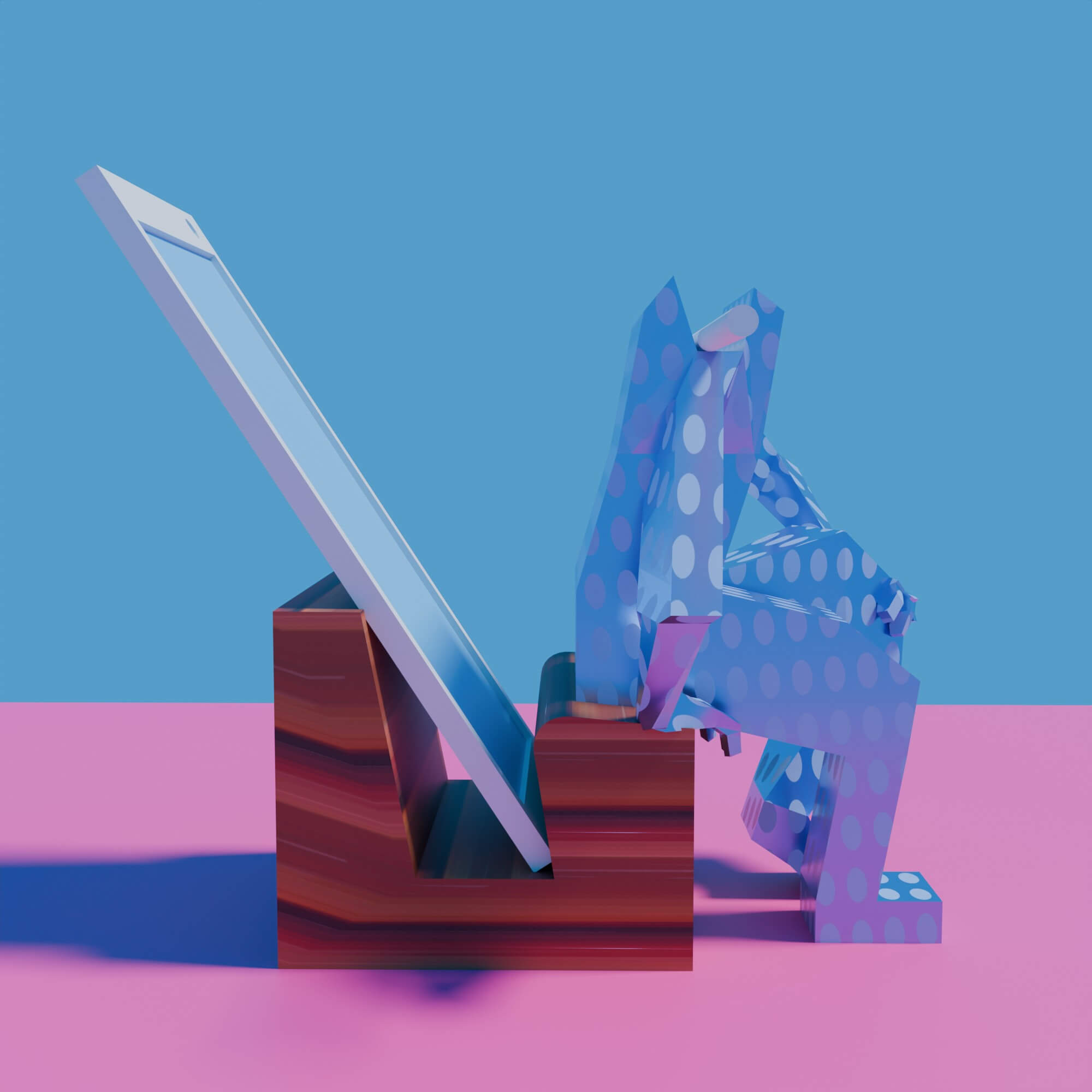 Character Stand for Phone and Stylus - 3D Model by japanzanuda