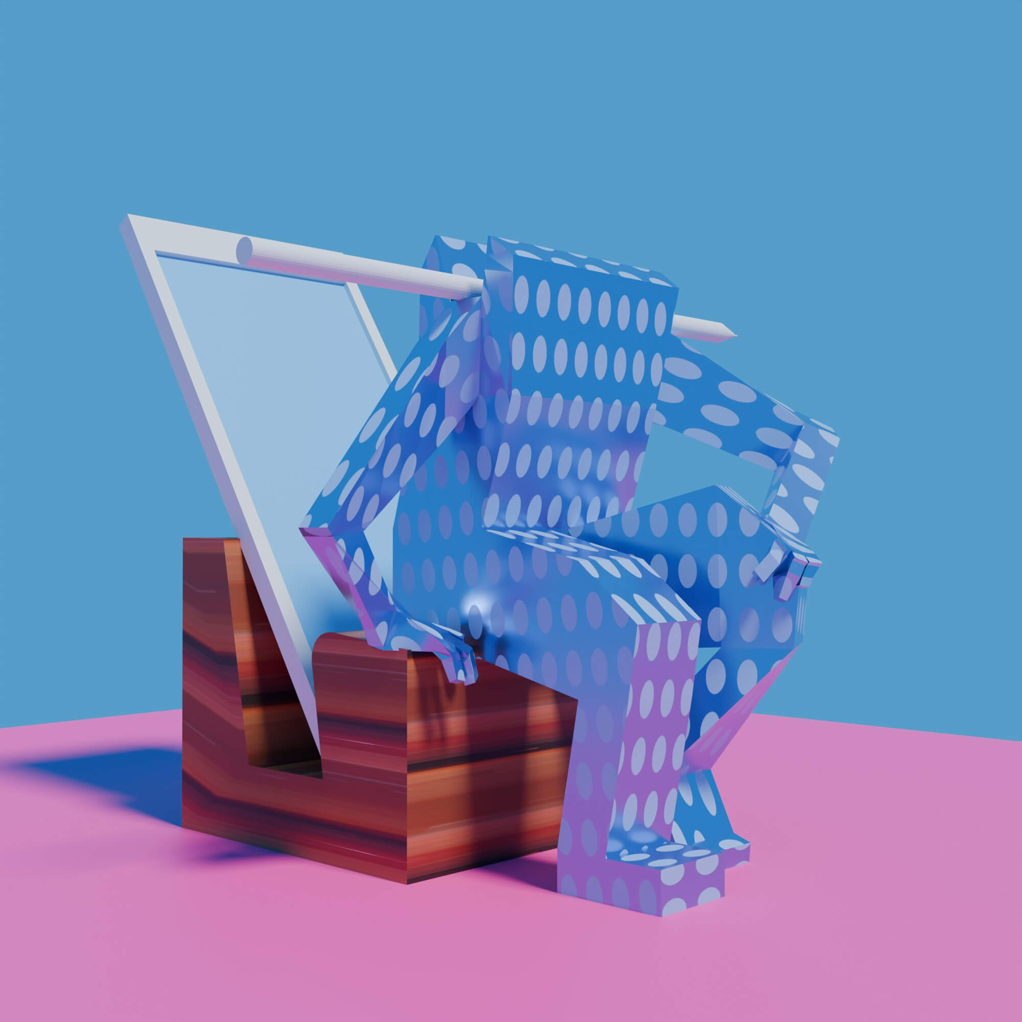 Character Stand for Phone and Stylus - 3D Model by japanzanuda