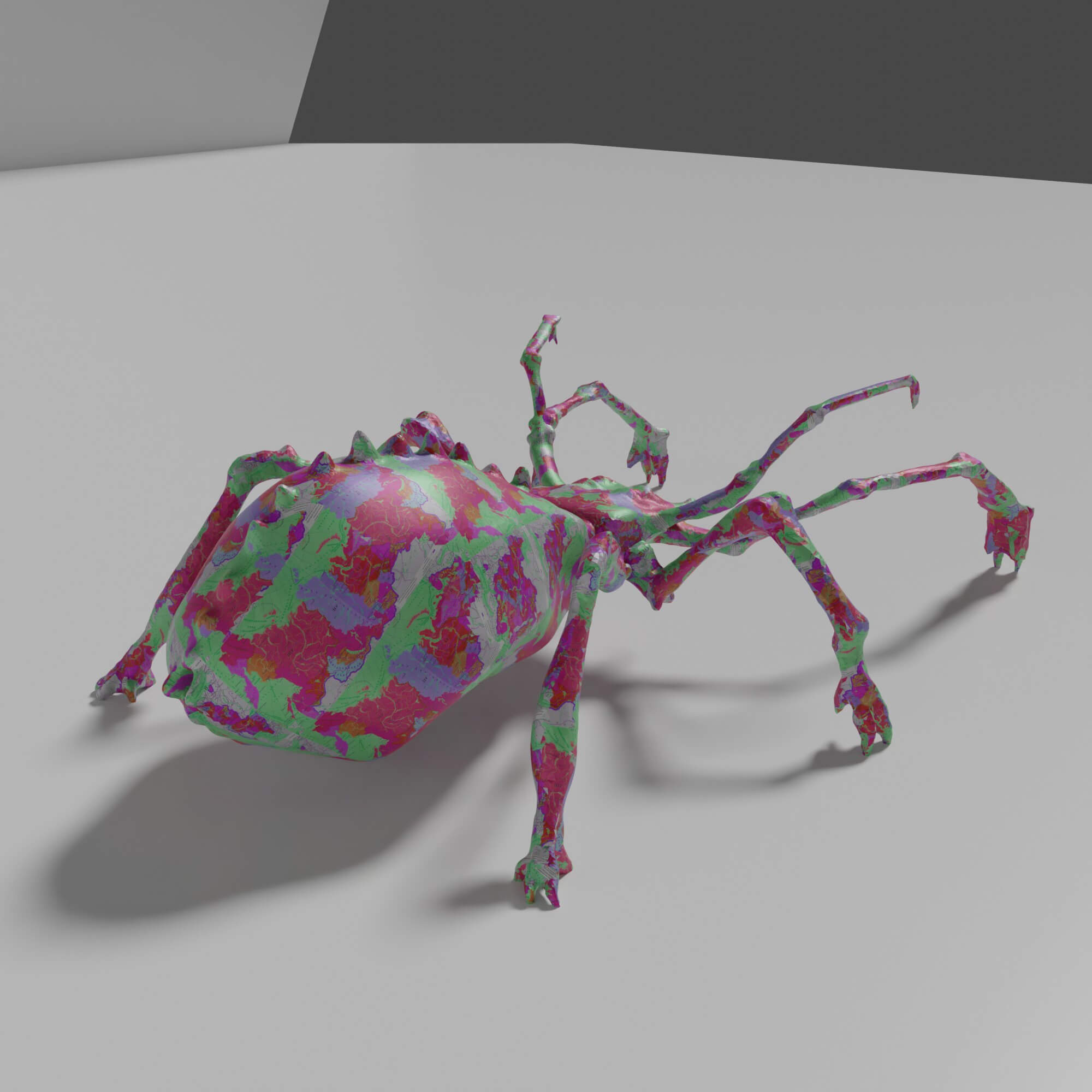 Coloring Poisonous Spider - 3D Model by japanzanuda