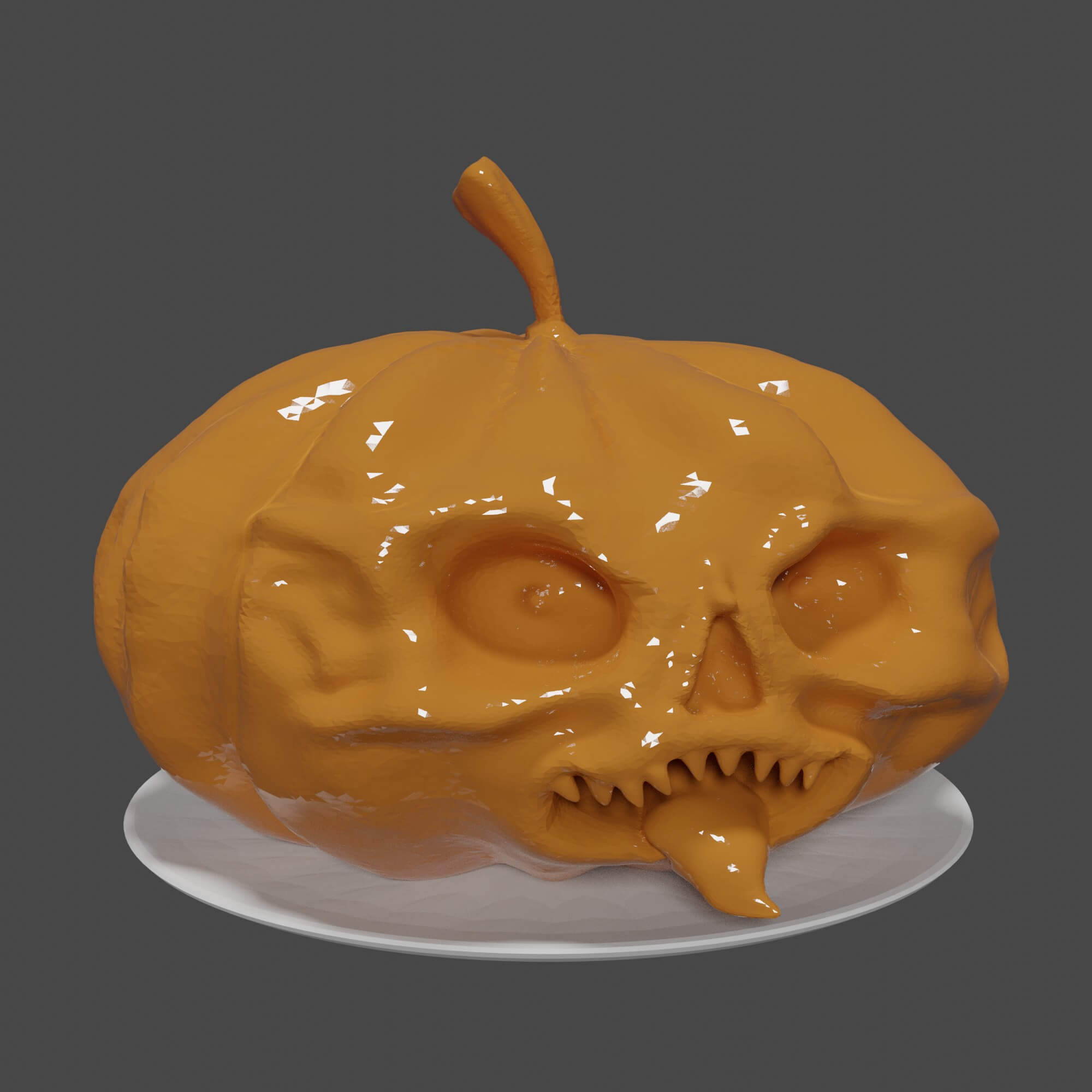 Demon Pumpkin for Halloween - 3D Model by japanzanuda