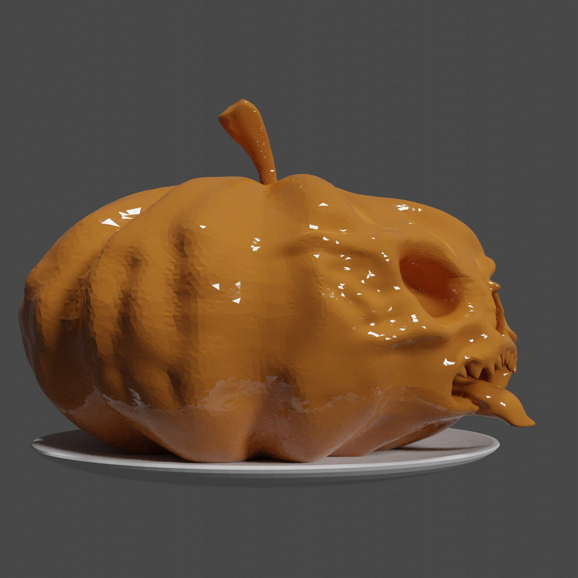 Demon Pumpkin for Halloween - 3D Model by japanzanuda