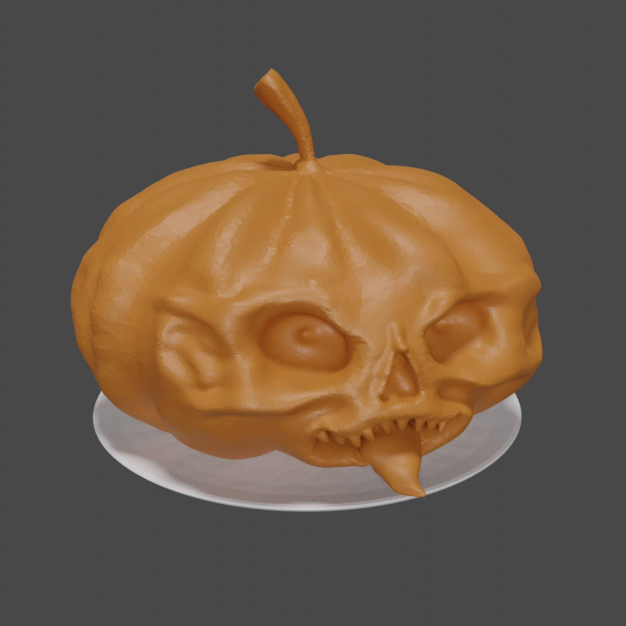 Demon Pumpkin for Halloween - 3D Model by japanzanuda