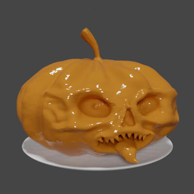 Demon Pumpkin for Halloween - 3D Model by japanzanuda