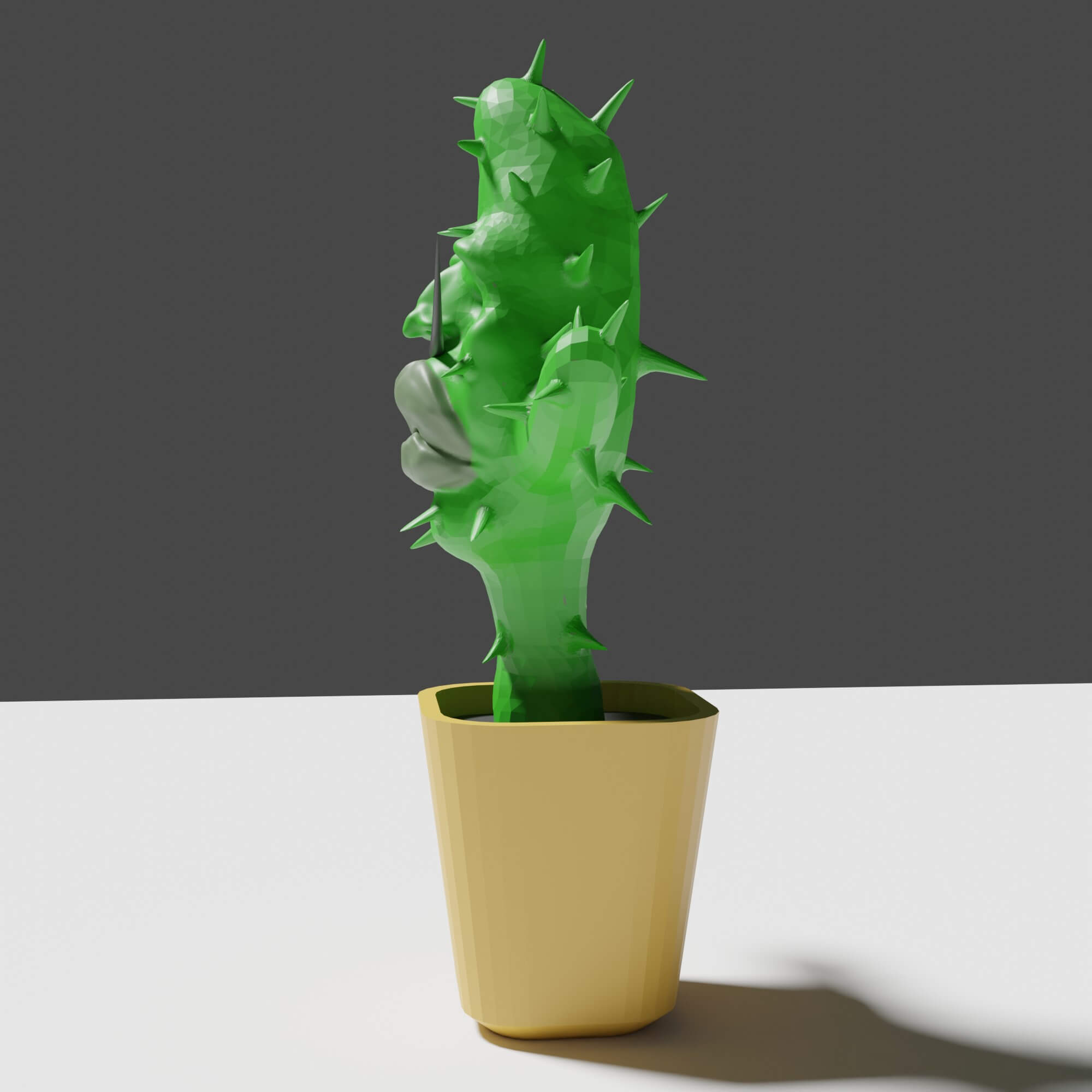 Demonic Mustachioed Cactus - 3D Model by japanzanuda