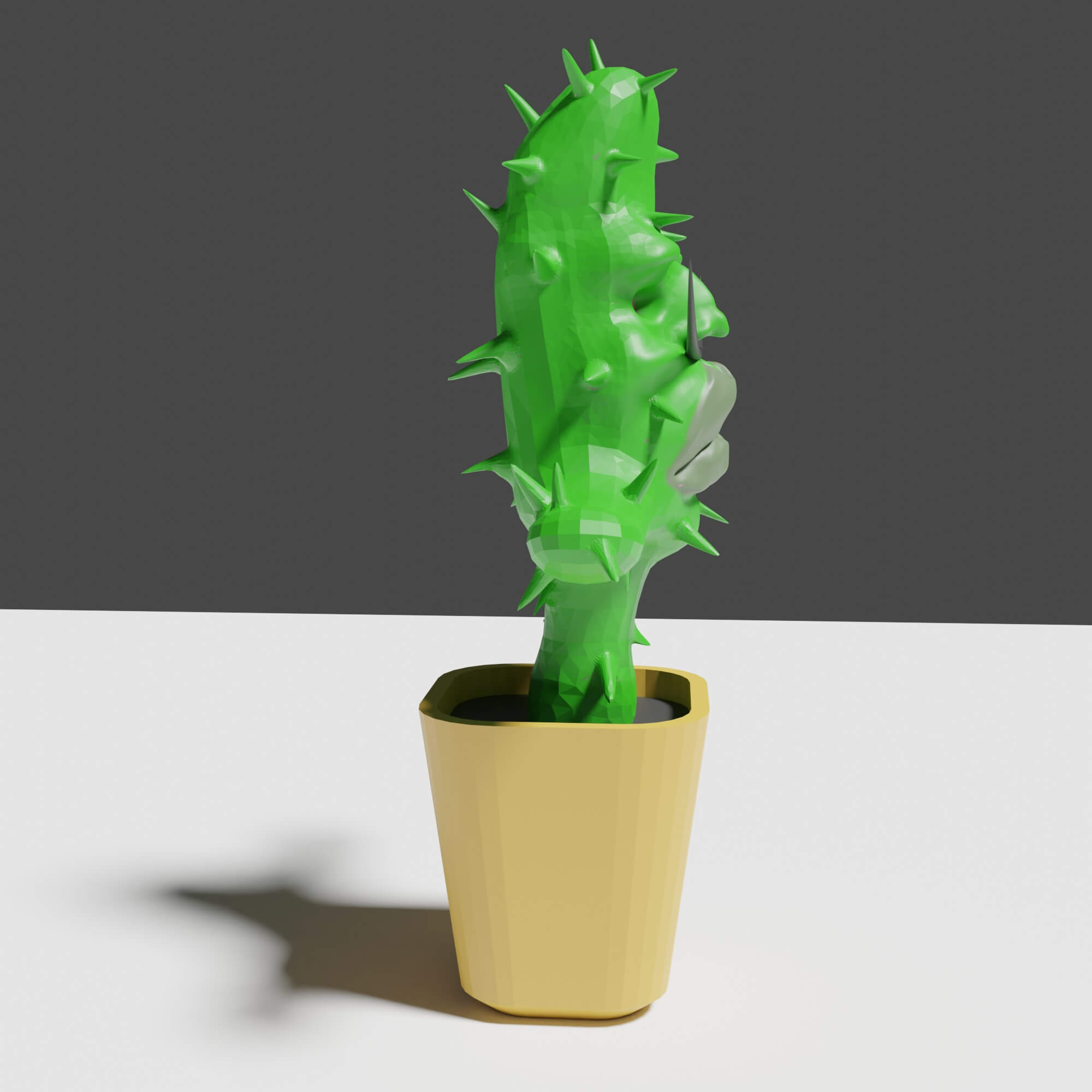 Demonic Mustachioed Cactus - 3D Model by japanzanuda