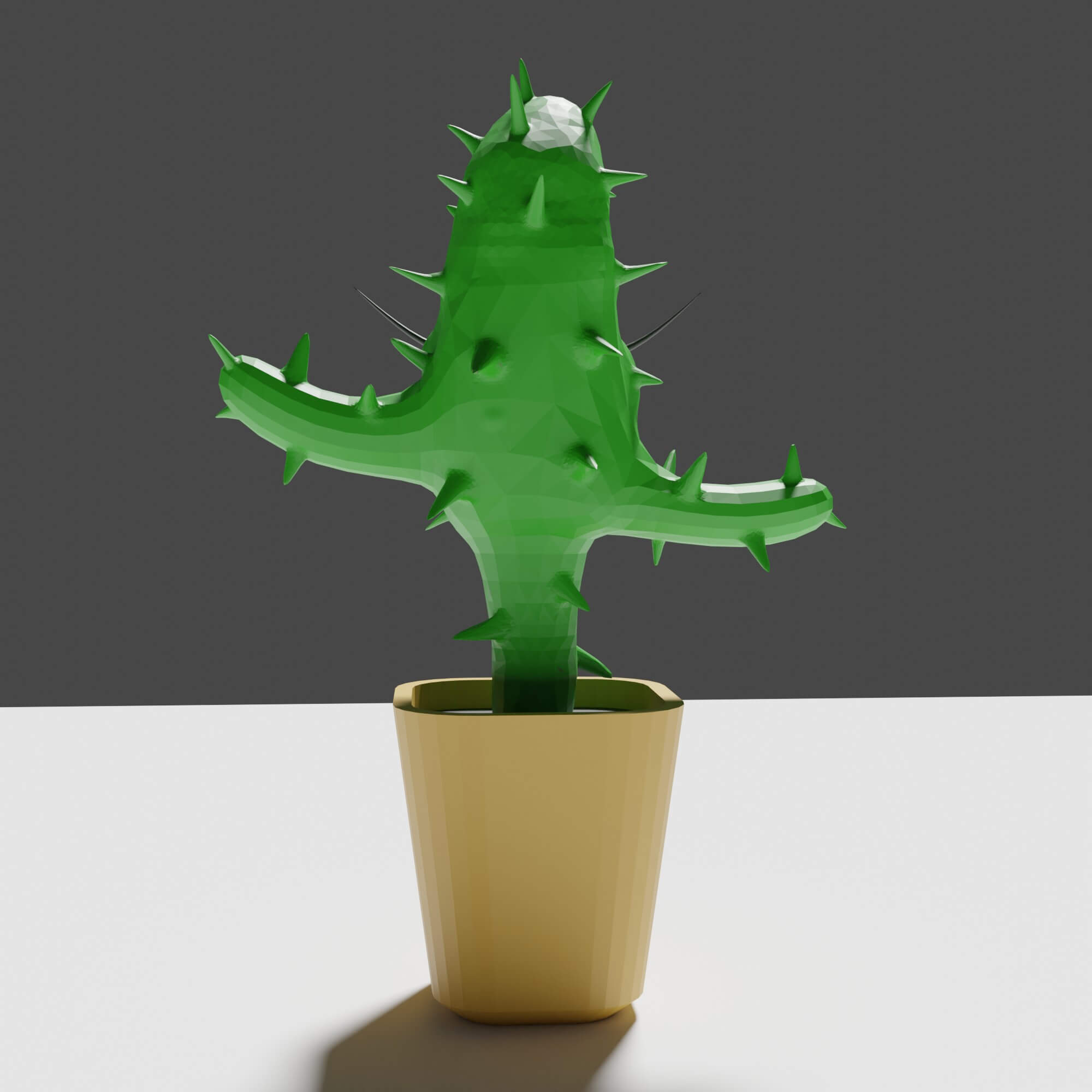 Demonic Mustachioed Cactus - 3D Model by japanzanuda