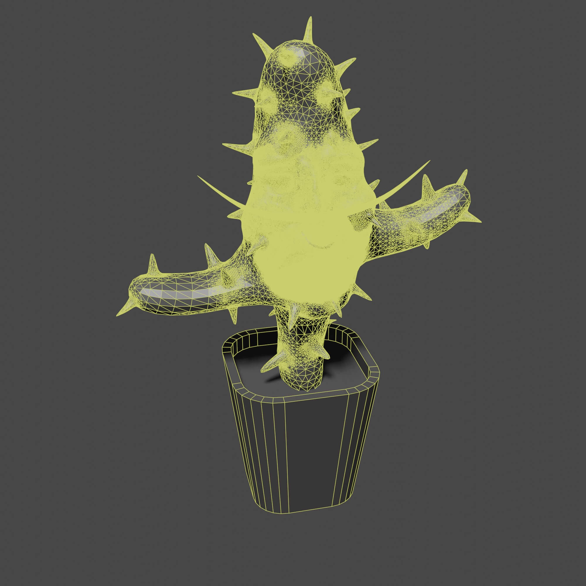 Demonic Mustachioed Cactus - 3D Model by japanzanuda