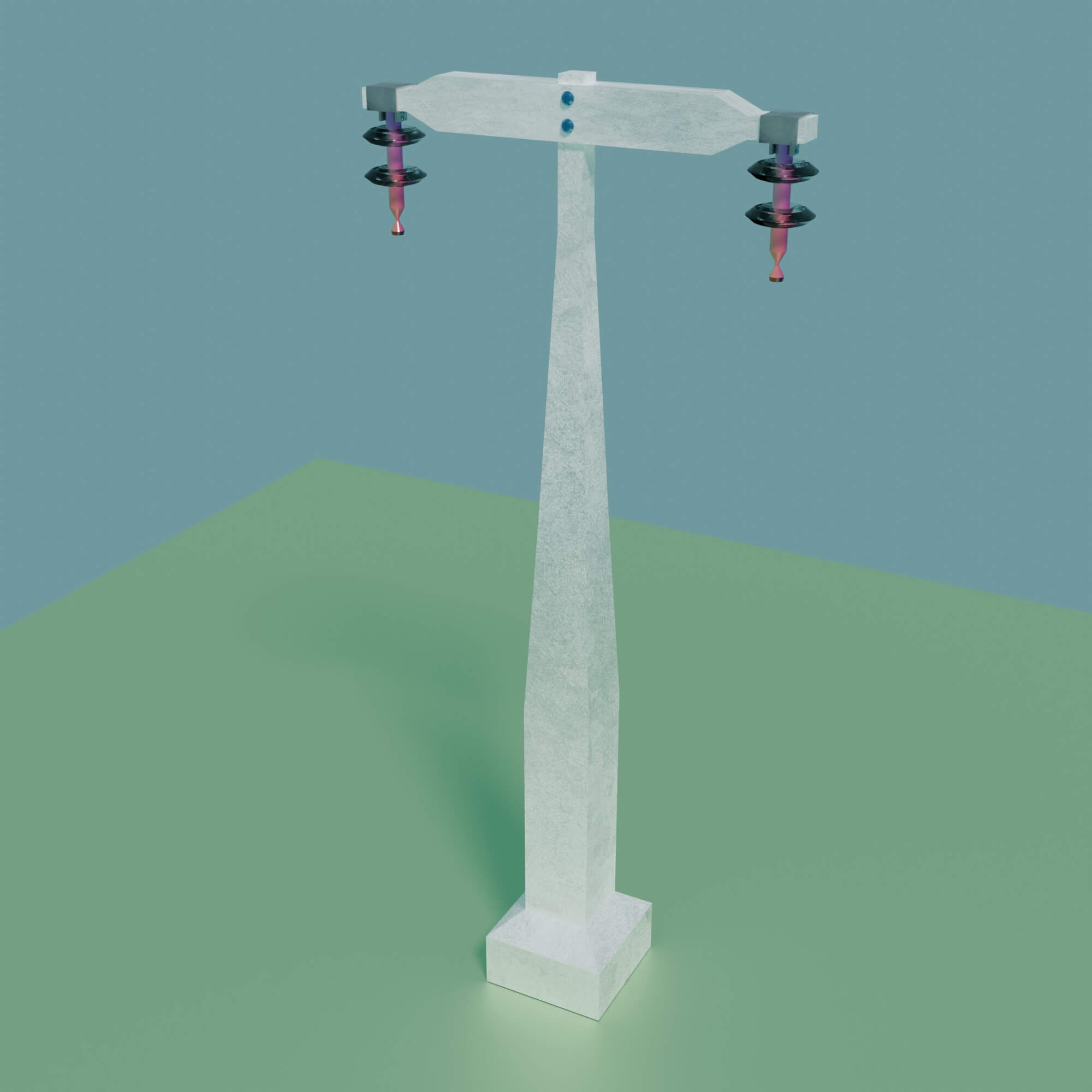 Electric Pole or Power Line - 3D Model by japanzanuda