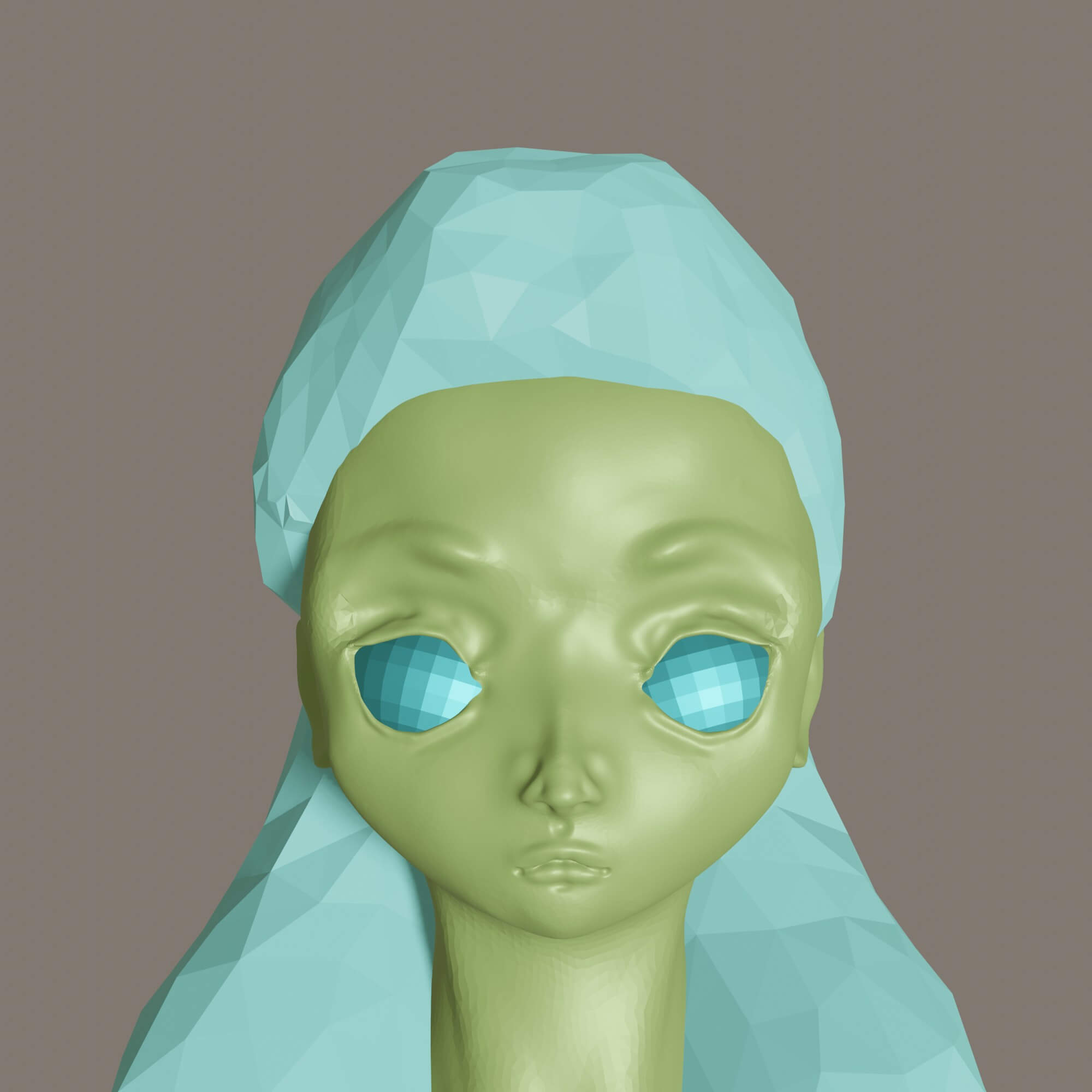 Female Alien Character - 3D Model by japanzanuda