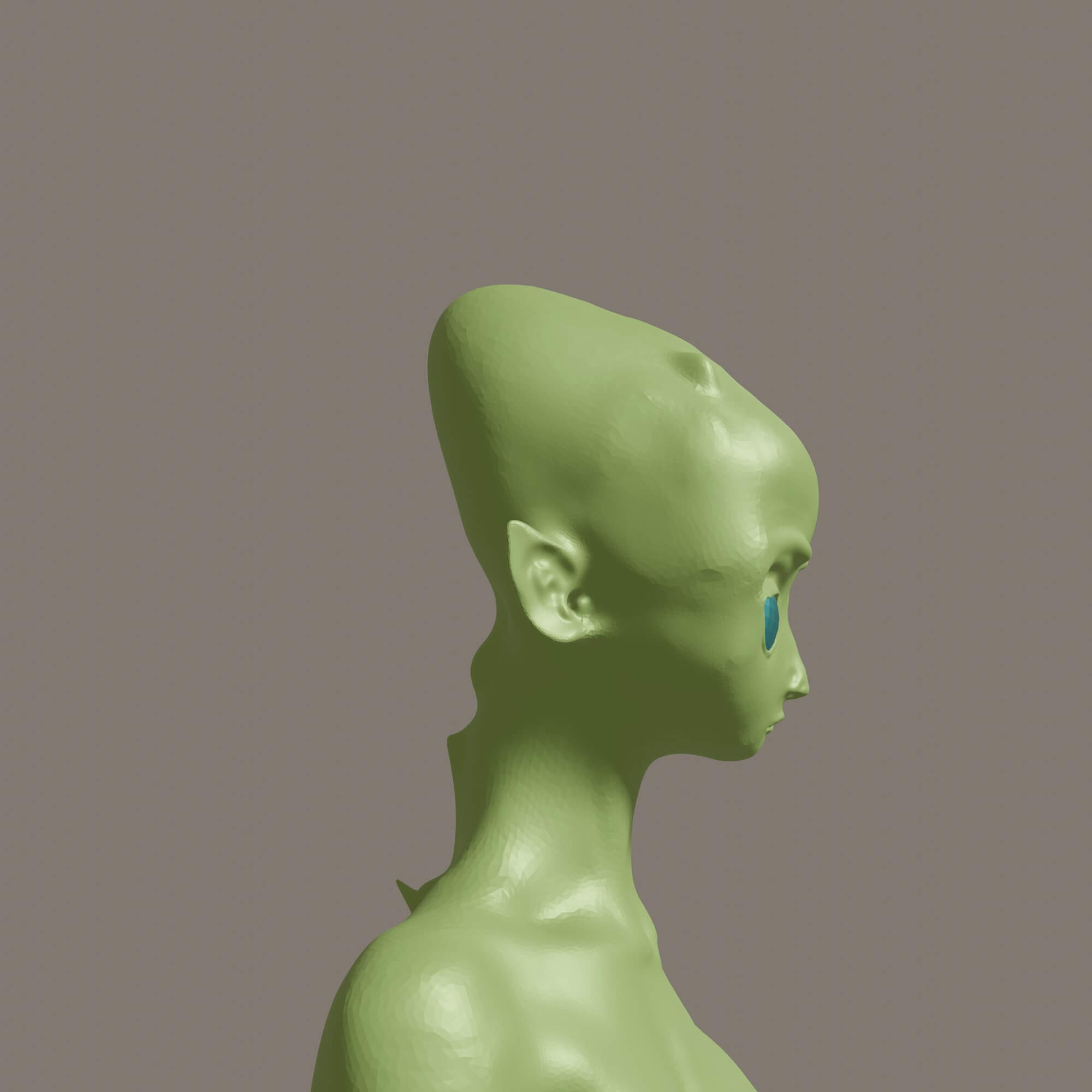 Female Alien Character - 3D Model by japanzanuda