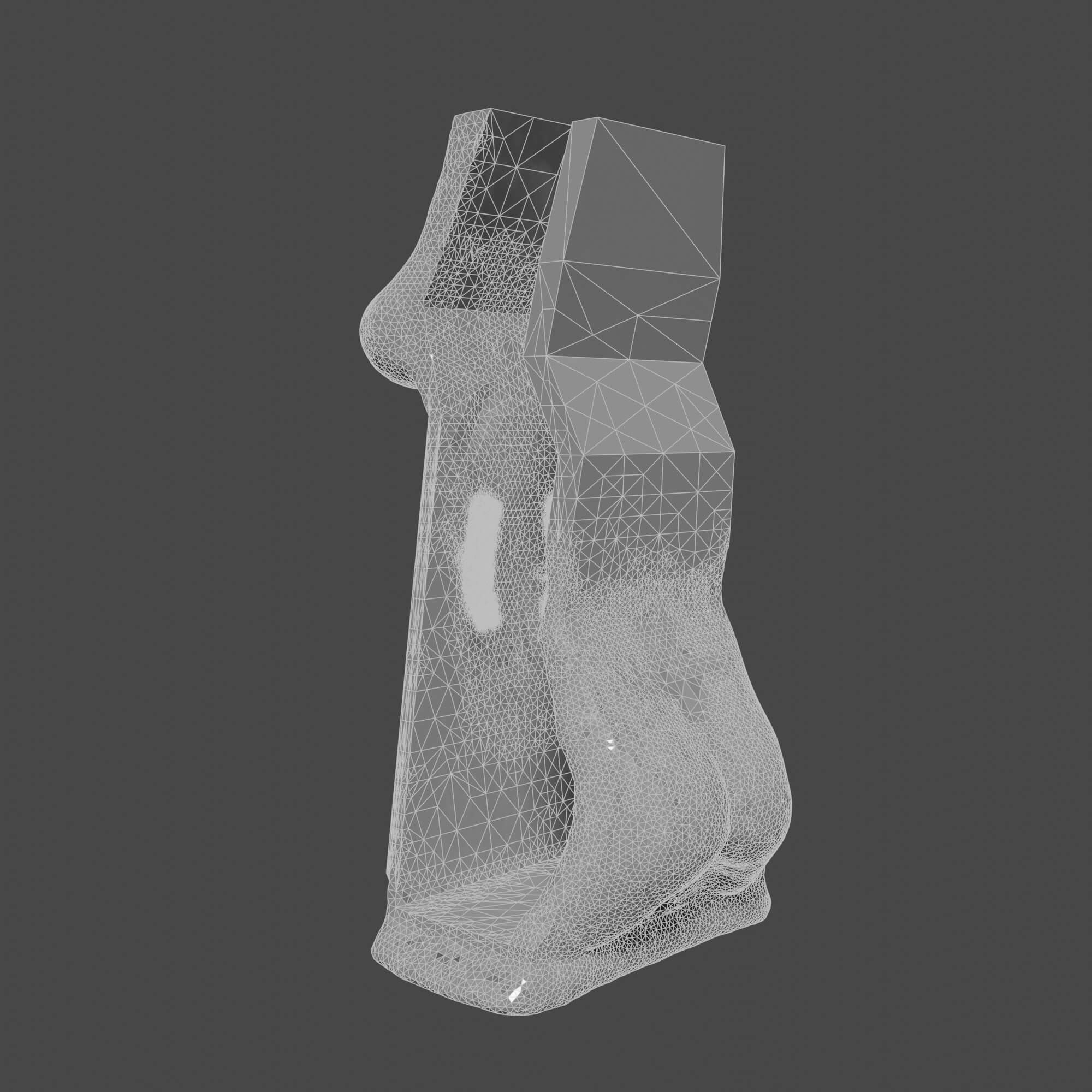 Female Stone Statue or Monument - 3D Model by japanzanuda