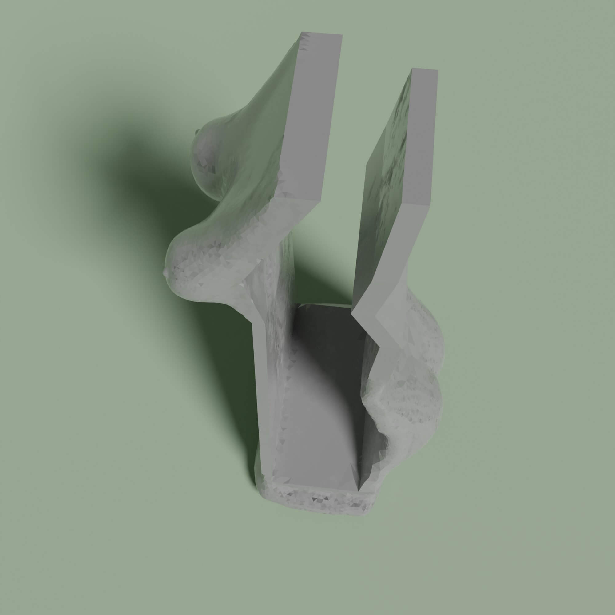 Female Stone Statue or Monument - 3D Model by japanzanuda