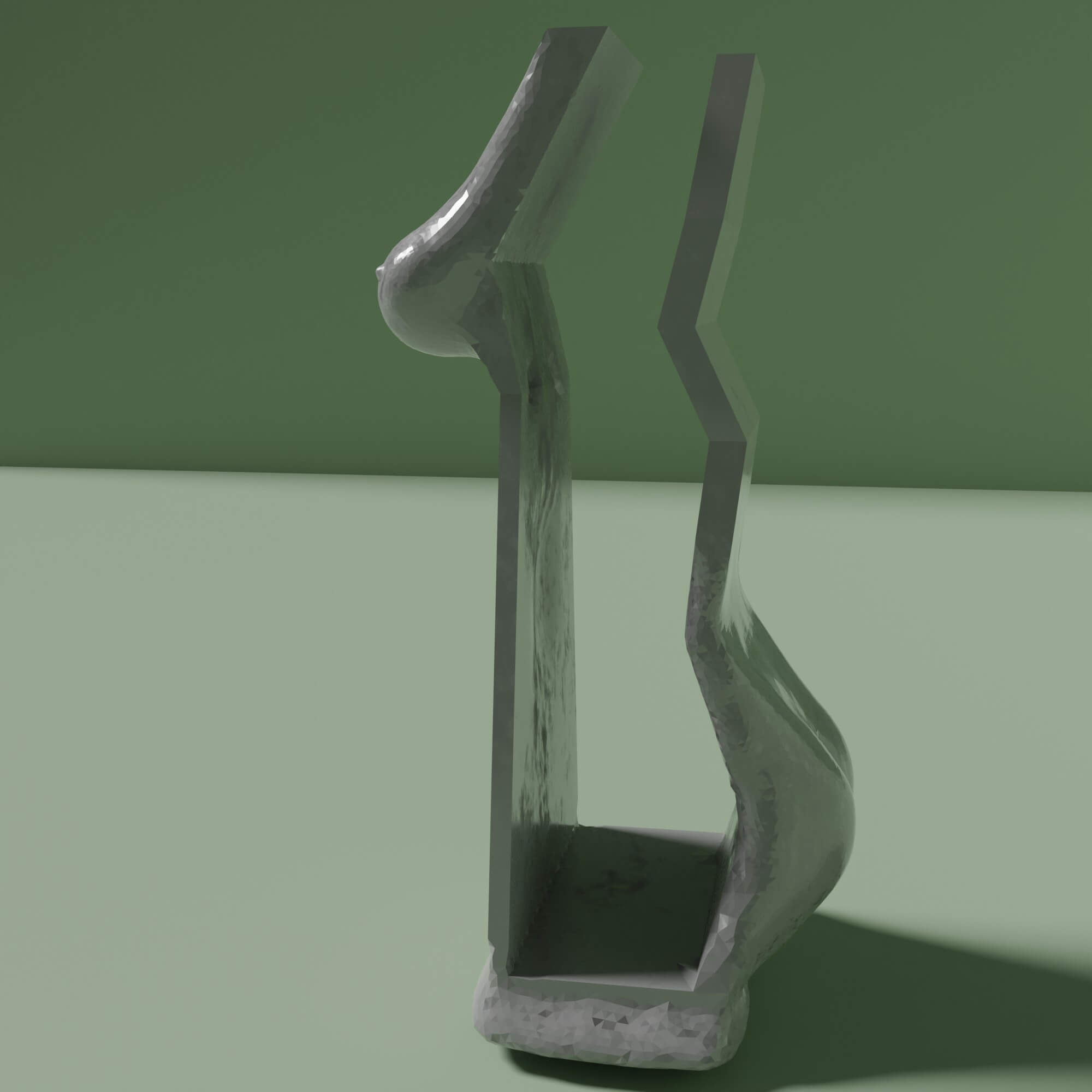 Female Stone Statue or Monument - 3D Model by japanzanuda