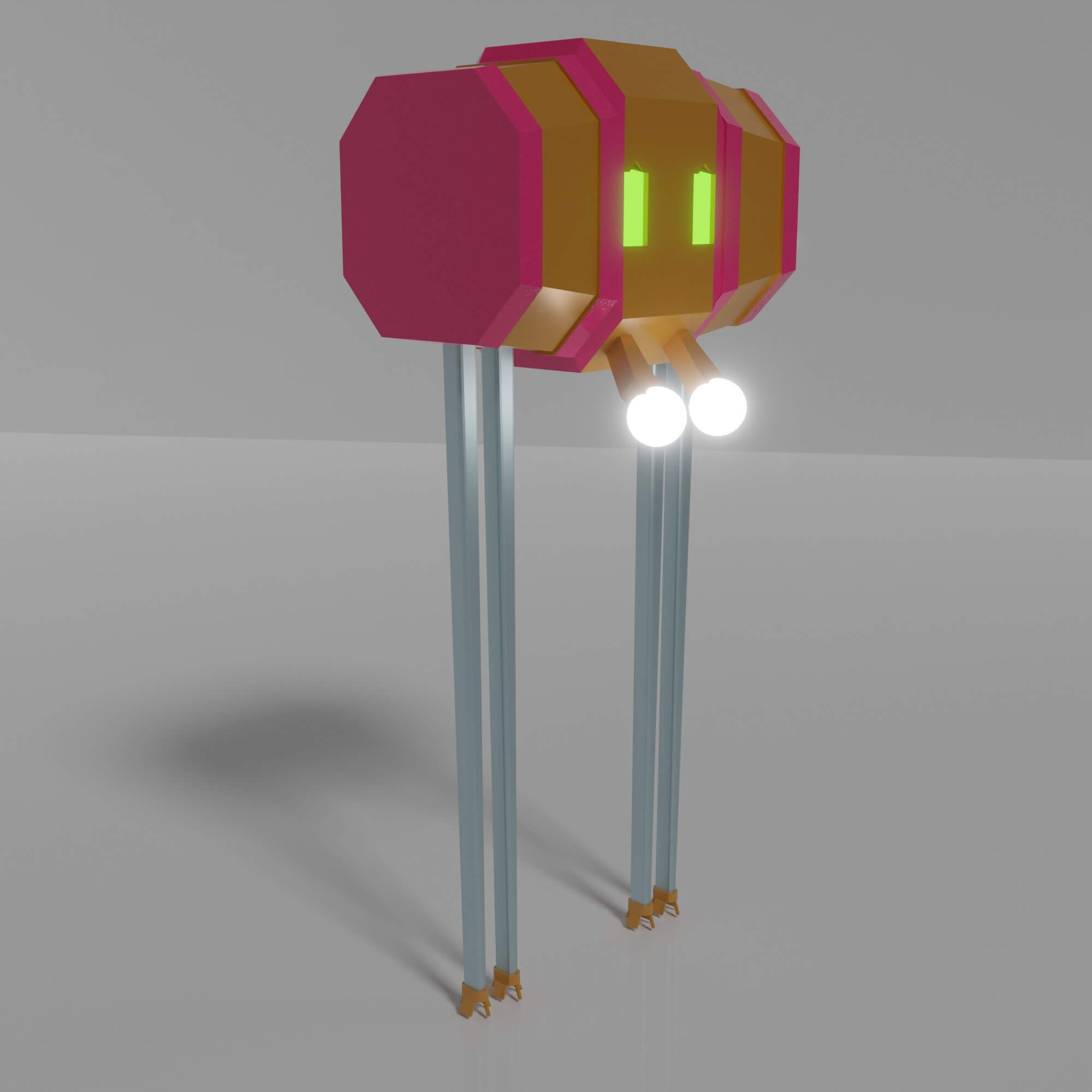 Four-Legged Robot With a Big Head 3D Model by japanzanuda