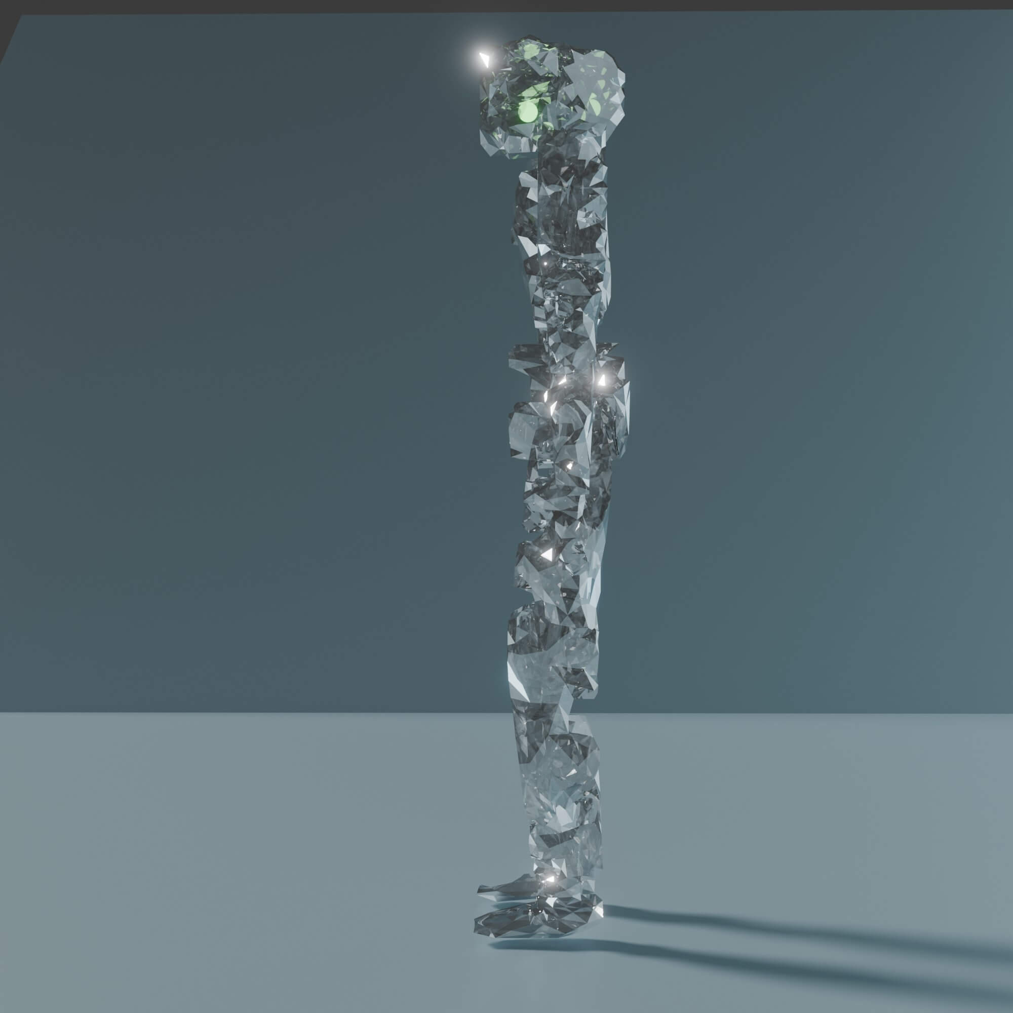Glass Golem With Glowstick - 3D Model by japanzanuda