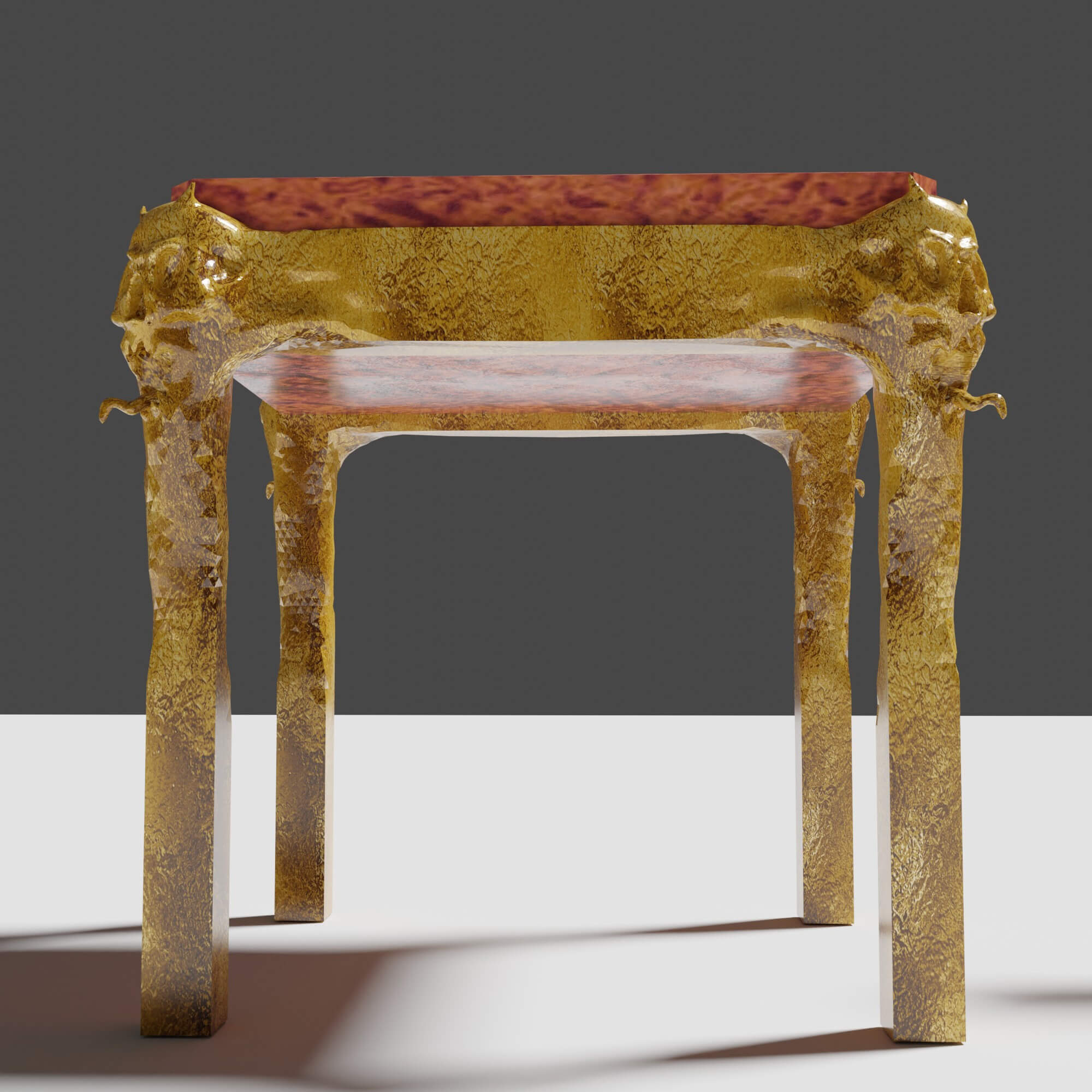 Scary Table With Skulls Legs - 3D Model by japanzanuda