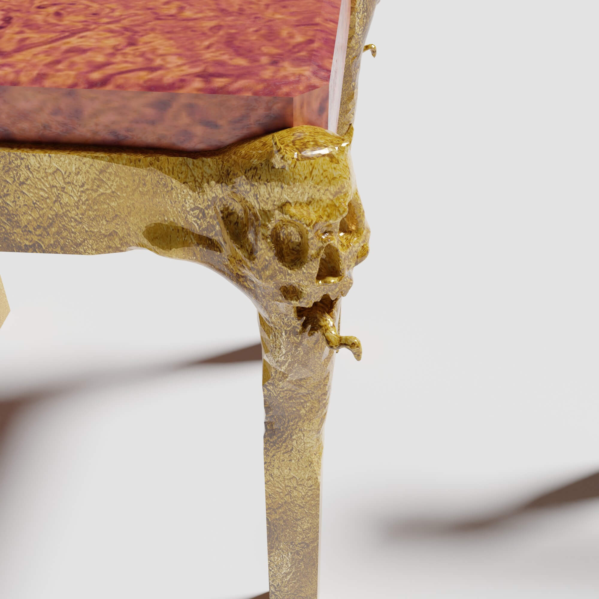 Scary Table With Skulls Legs - 3D Model by japanzanuda
