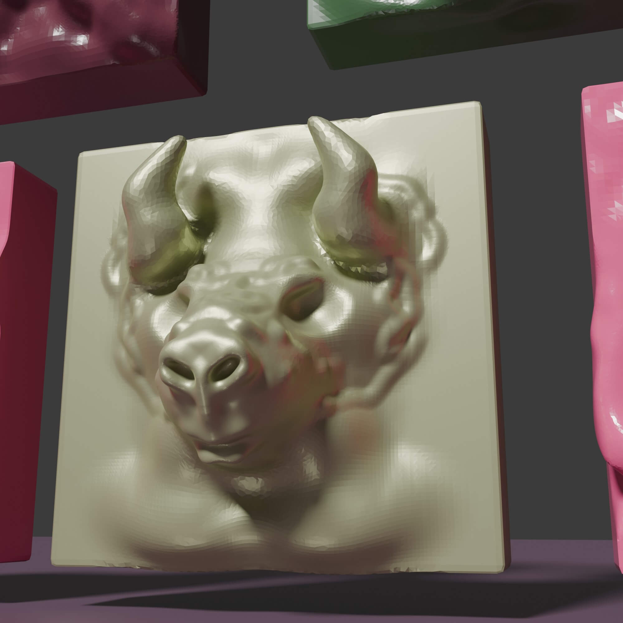 Set of Tiles With Scary Creatures - 3D Model by japanzanuda