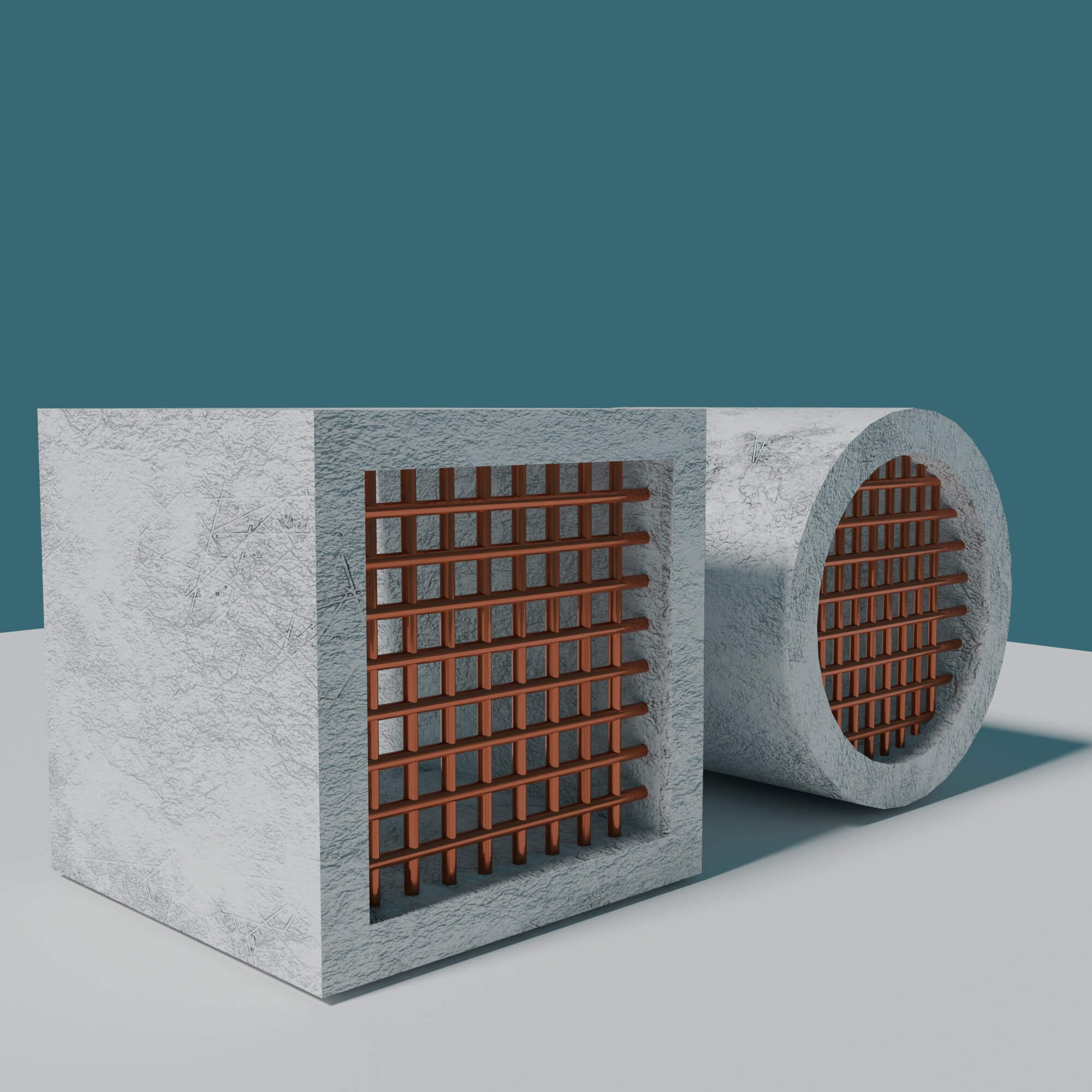 Sewer Grates with Concrete Shells - 3D Model by japanzanuda
