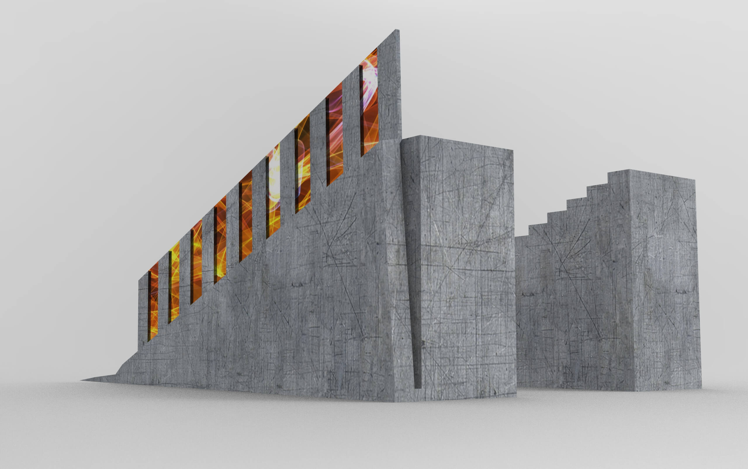 Simple 2 Stairs - 3D Model by japanzanuda