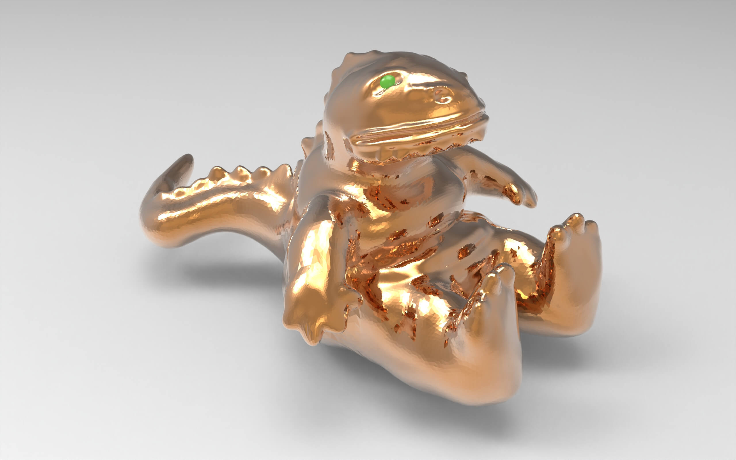 Simple Cute Dragon Toy - 3D Model by japanzanuda