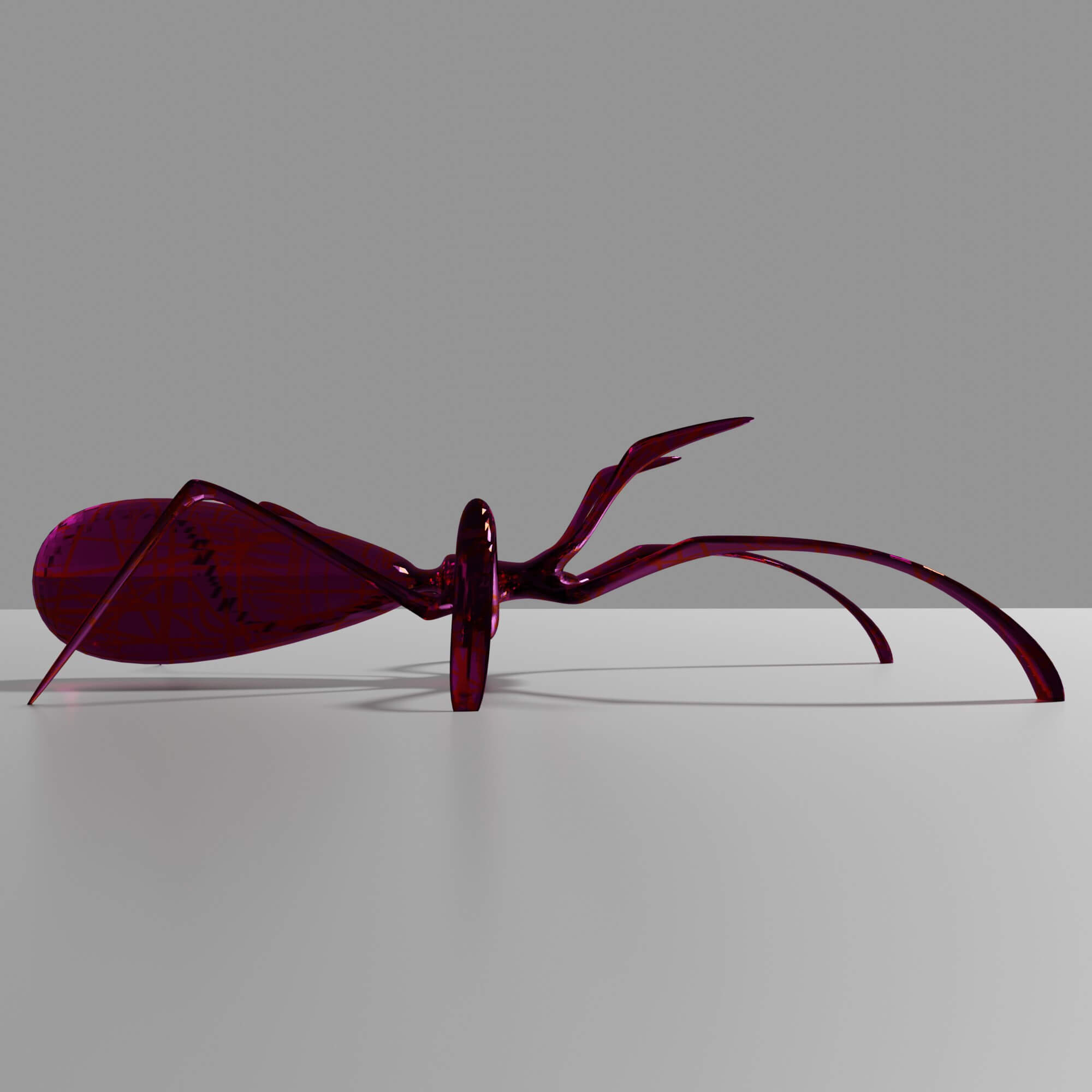Simple Glass Spider - 3D Model by japanzanuda