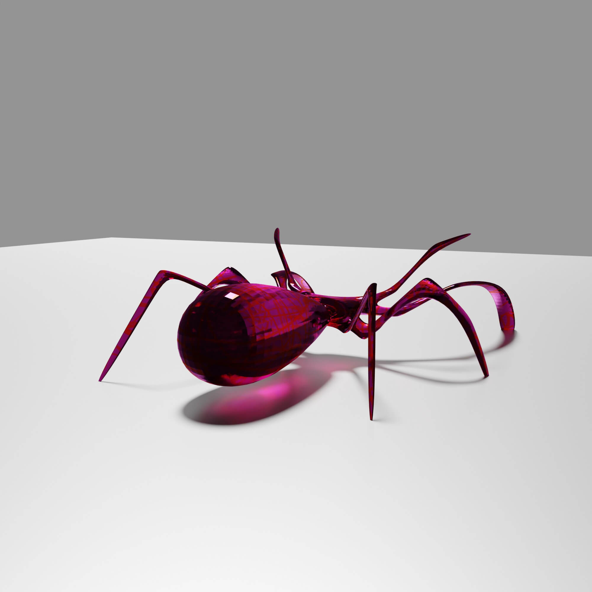 Simple Glass Spider - 3D Model by japanzanuda